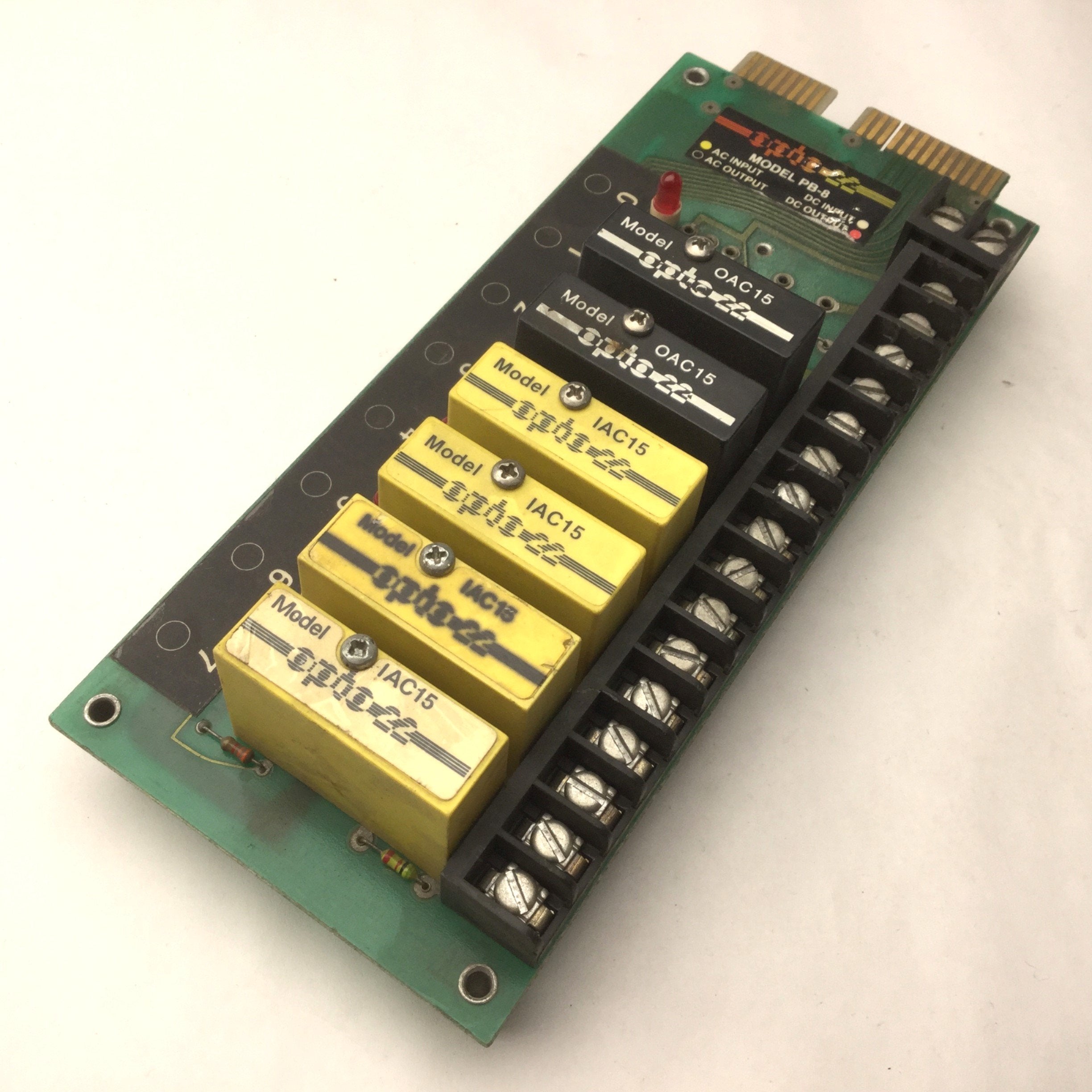 Opto 22 PB-8 Control Board, 8-Channel Rack, With 6 Relays, 2x OAC15, 4 – Next Day Automation