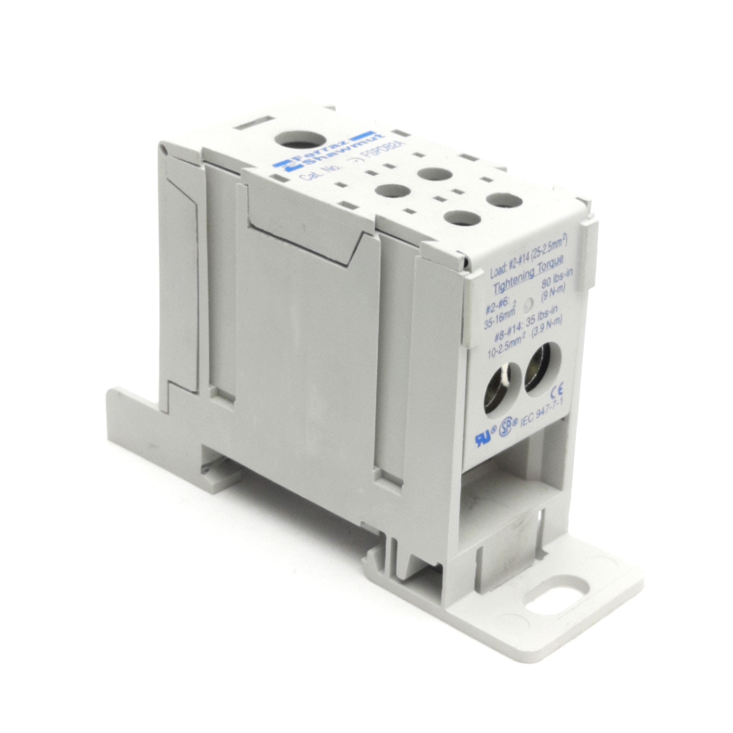 Ferraz Shawmut FSPDB2A DIN Rail Power Distribution Block, 1-Pole, 600V – Next Day Automation