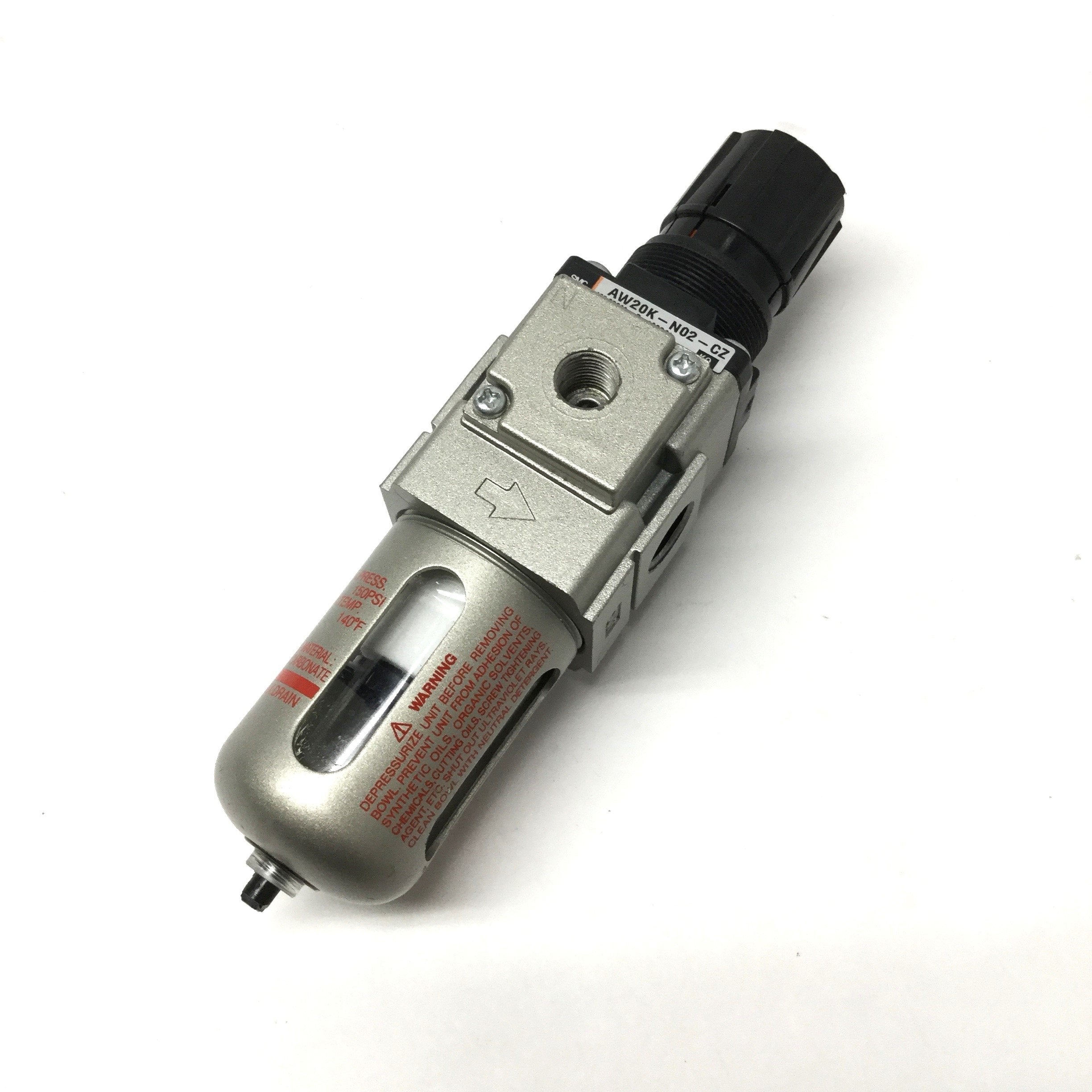 SMC AW20K-N02-CZ Pneumatic Filter/Regulator 7-125psi Set Pressure, 1/4 – Next Day Automation