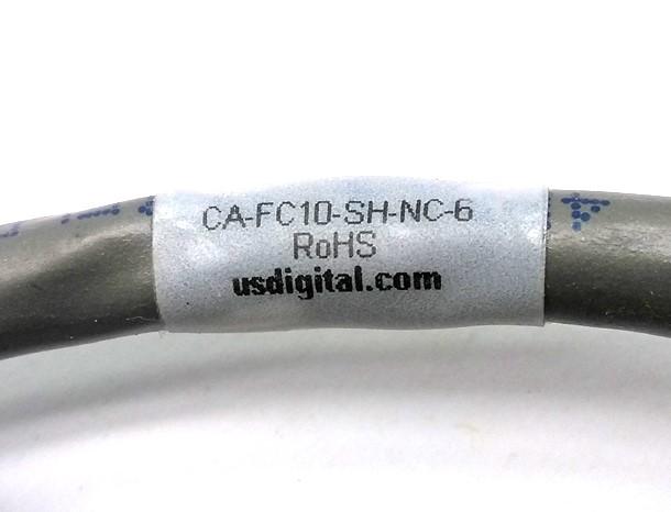 Lot of 2 US Digital CA-FC10-SH-NC 10-Pin Latching Connector to 8 Flyin ...
