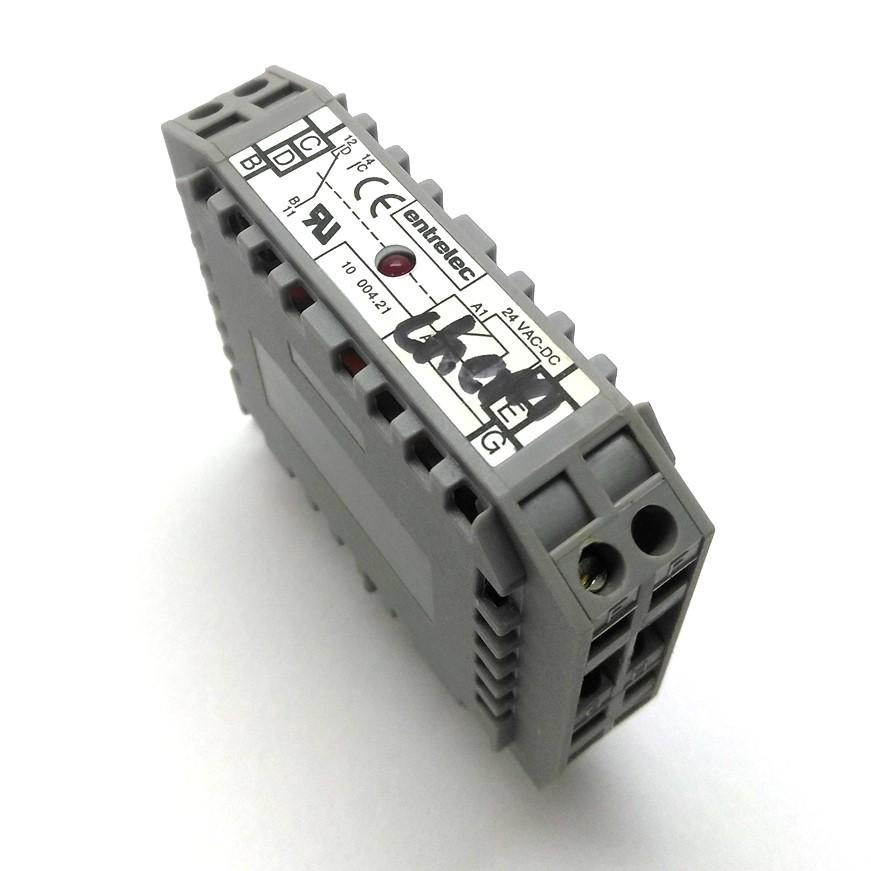 Entrelec RB121A-24VAC-DC Interface Relay, 24VAC/DC Supply, 250VAC Sign ...