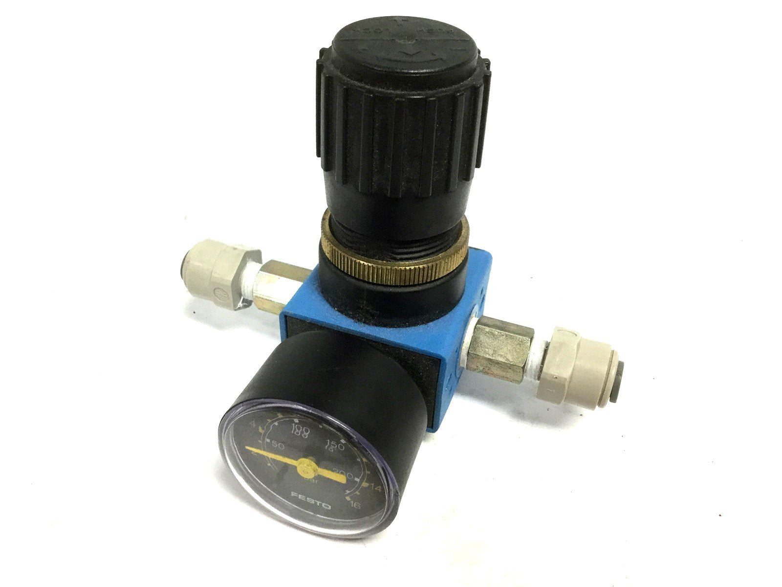 Festo LR-1/8-S-B Pneumatic Regulator Ports: 1/8" G, Gauge: 16 Bar Fitt ...