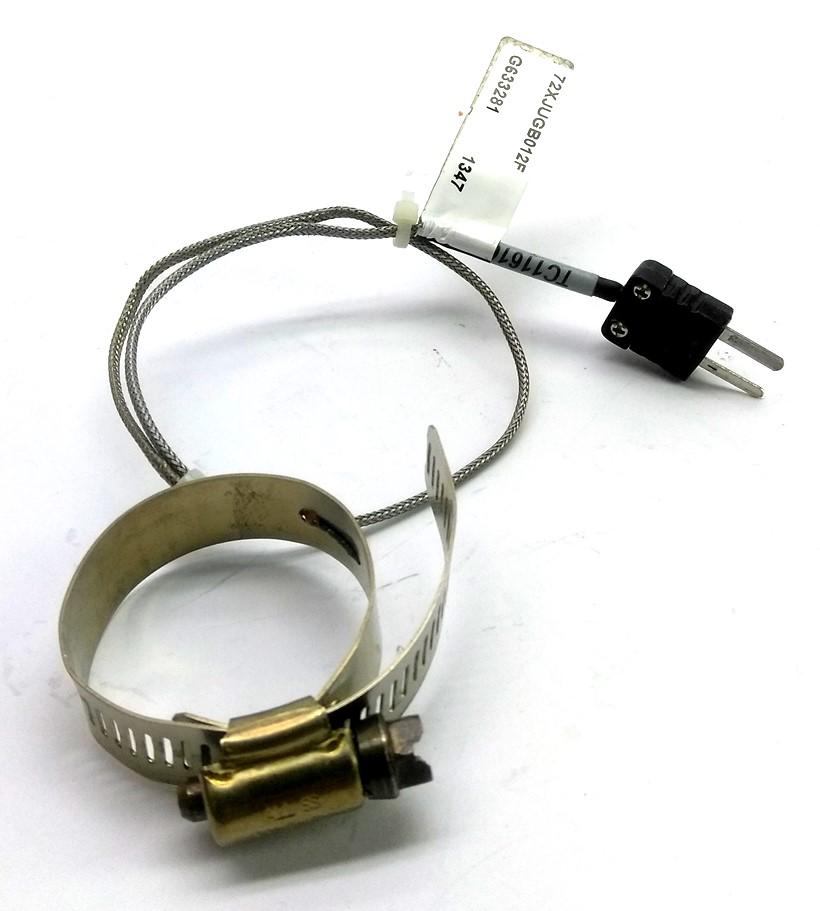 Watlow 72XJUGB012F Pipe Clamp Thermocouple, Type J, 2 1/4" Clamp, 12 ...
