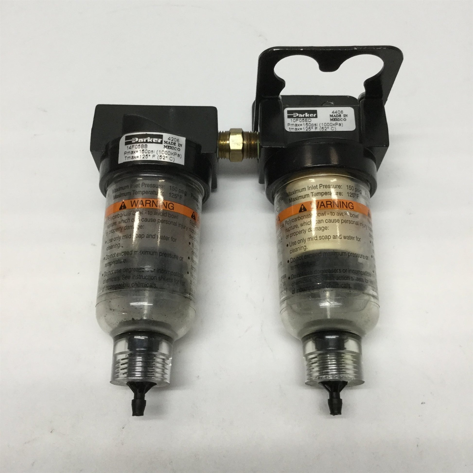 Parker 14F05BB & 10F05ED Pneumatic Air Miniature Particulate Filters 1 ...