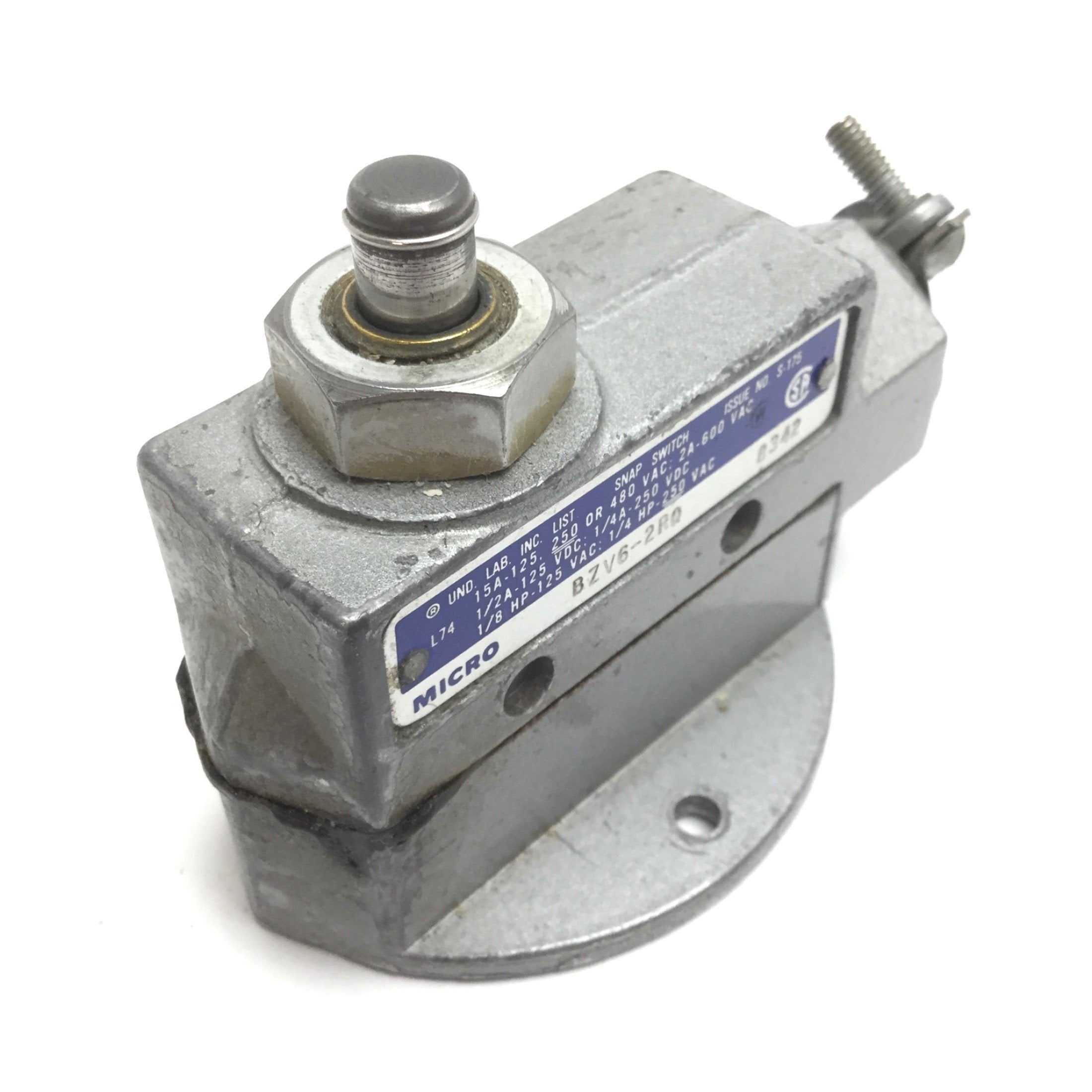 Micro Switch BZV6-2RQ Plunger Limit Switch, Contact: 1NC/1NO, Rating ...