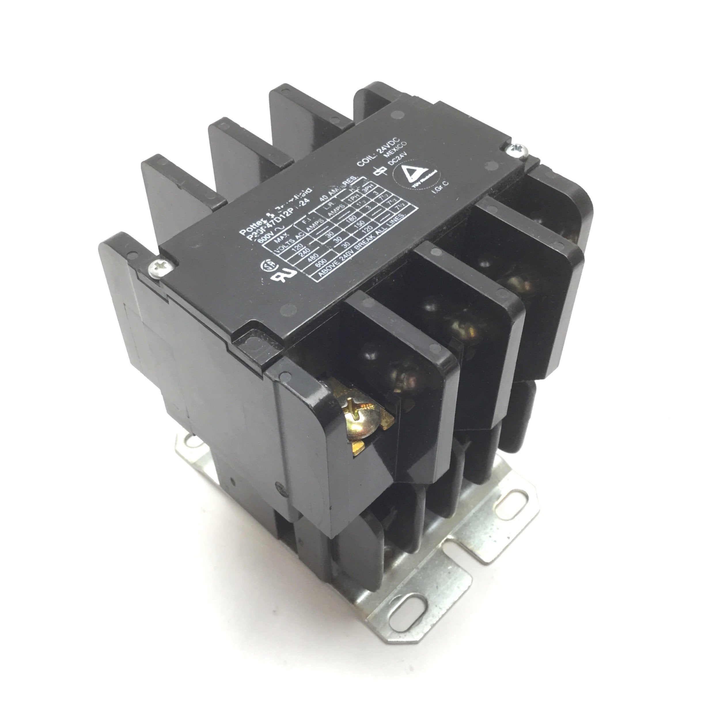 Potter & Brumfield P30P47D12P1-24 Contactor, Coil 24VDC, 4-Pole, Conta ...