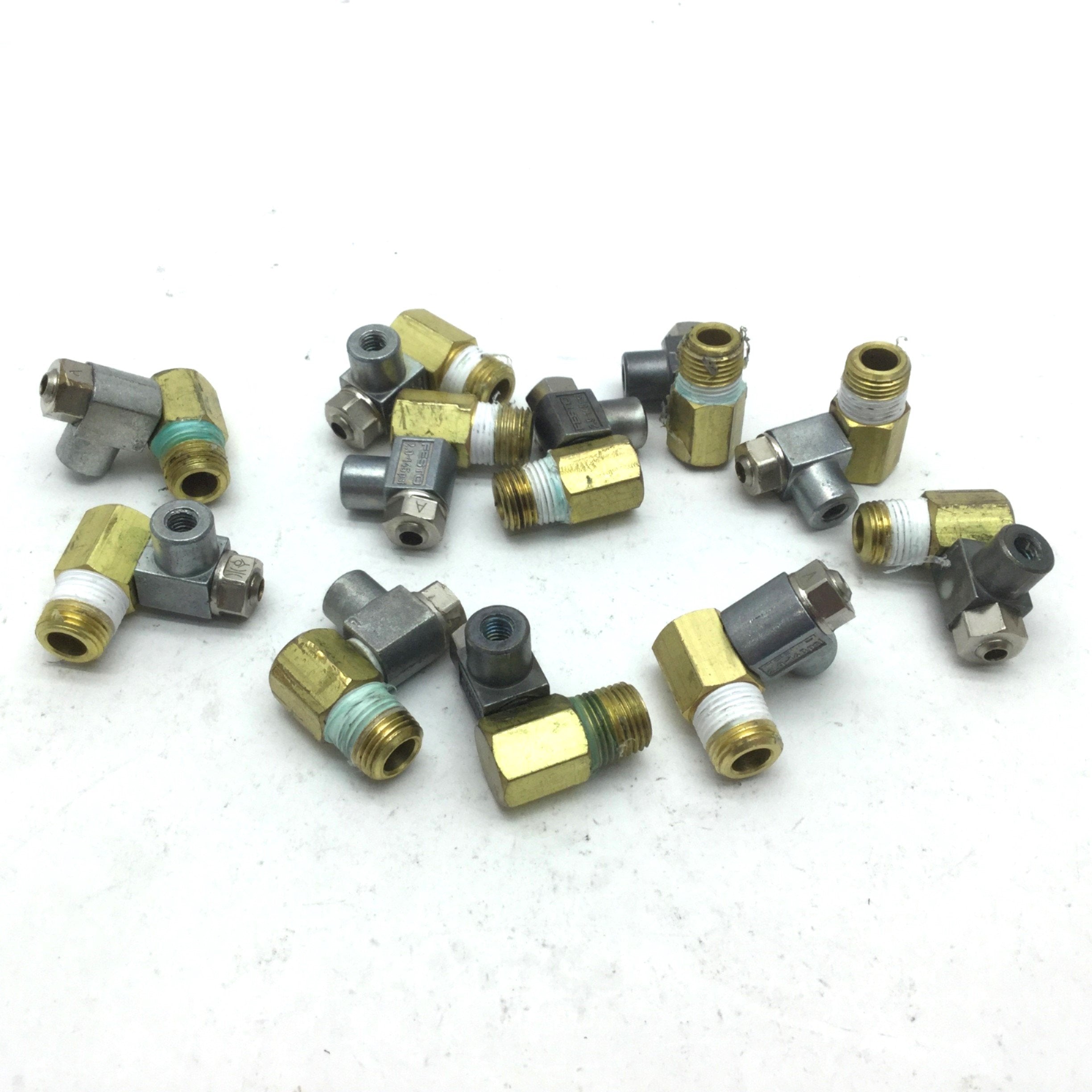 Lot of 11 Festo Meter Out Flow Control Valves, 1/8" NPT to 10-32UNF ...