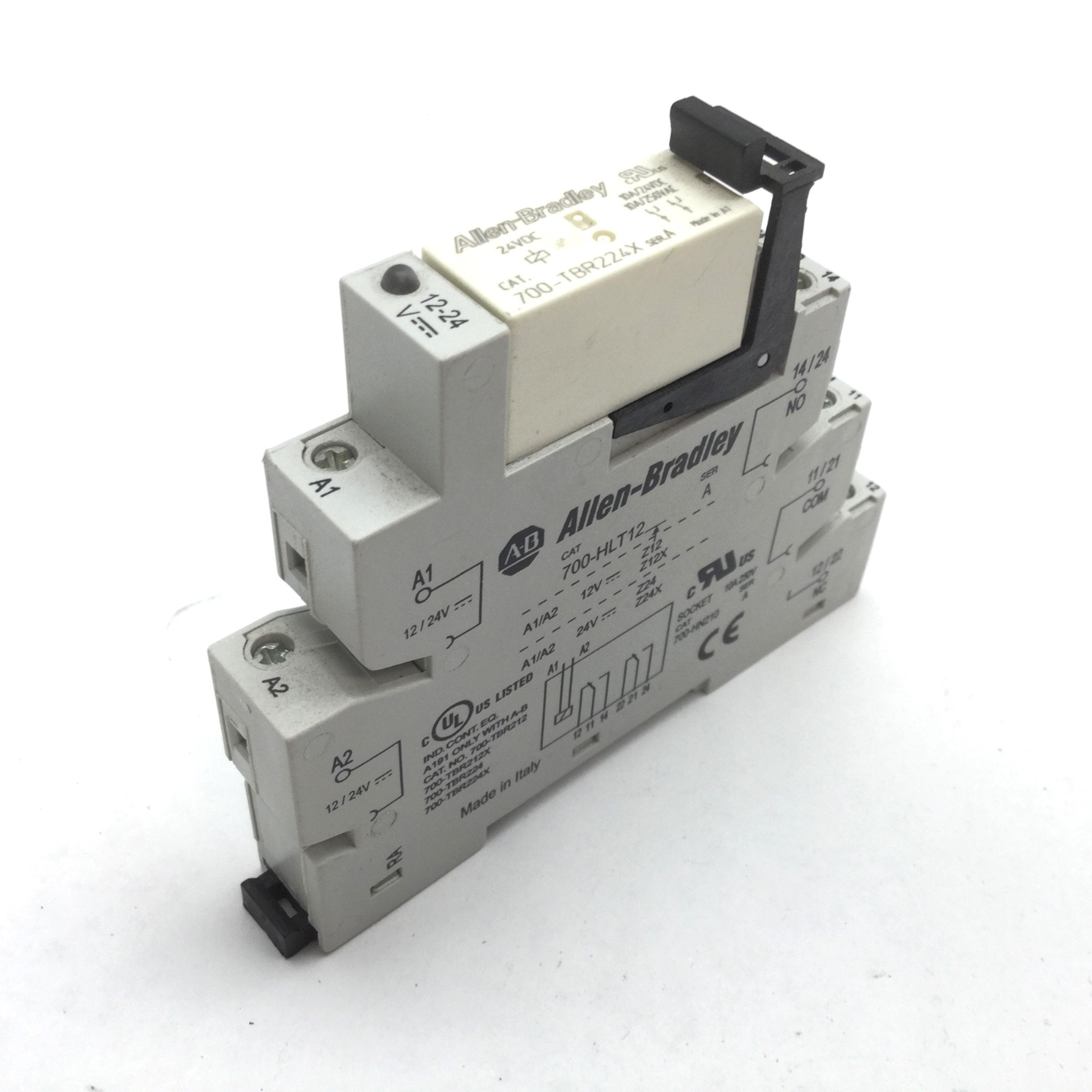 Allen Bradley 700-TBR224X Relay, Coil 24VDC, With 700-HLT12 Terminal S ...