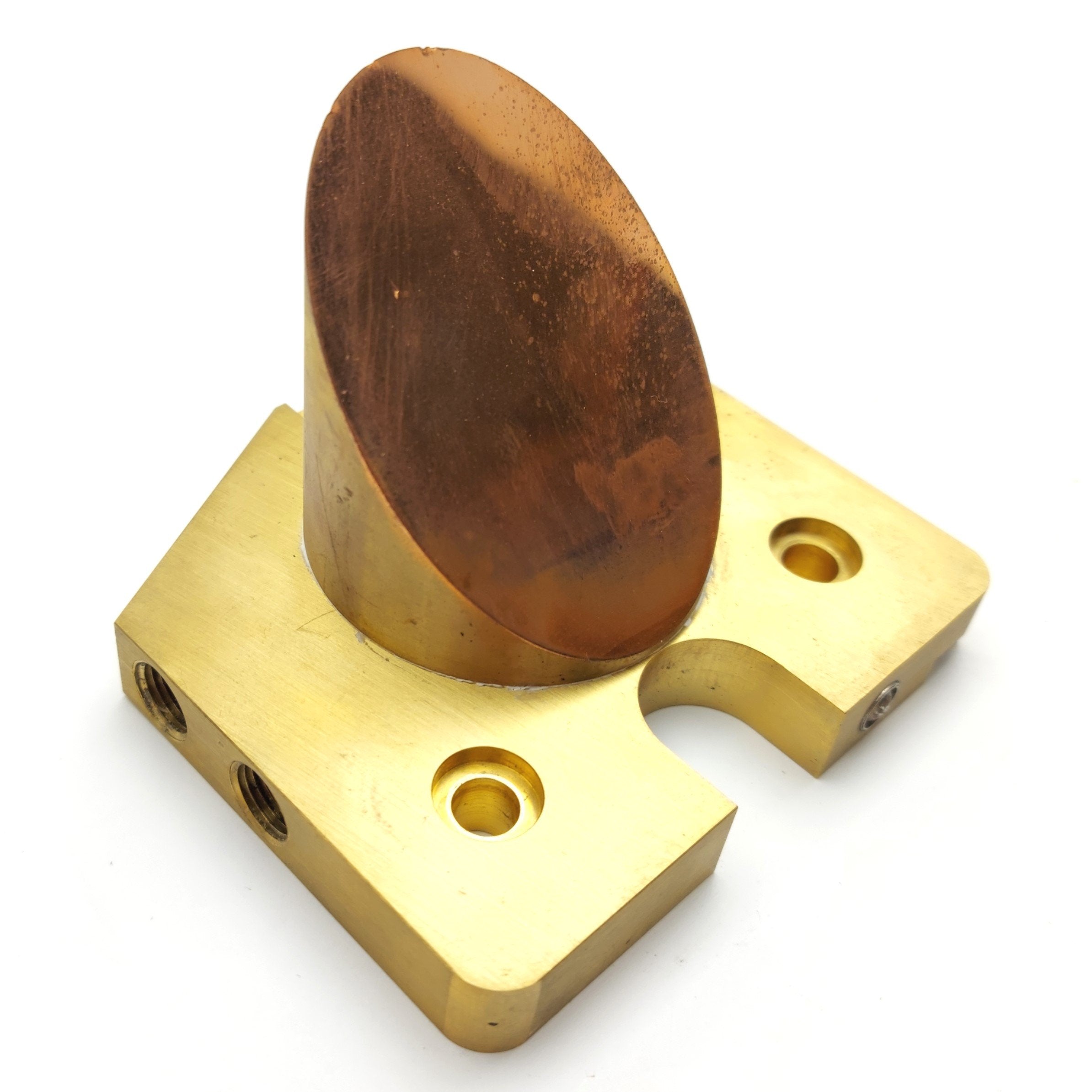 Kugler 15044 PF19088/14 Flat Copper Laser Mirror 90° ø49.5 OFHC w/Cool ...