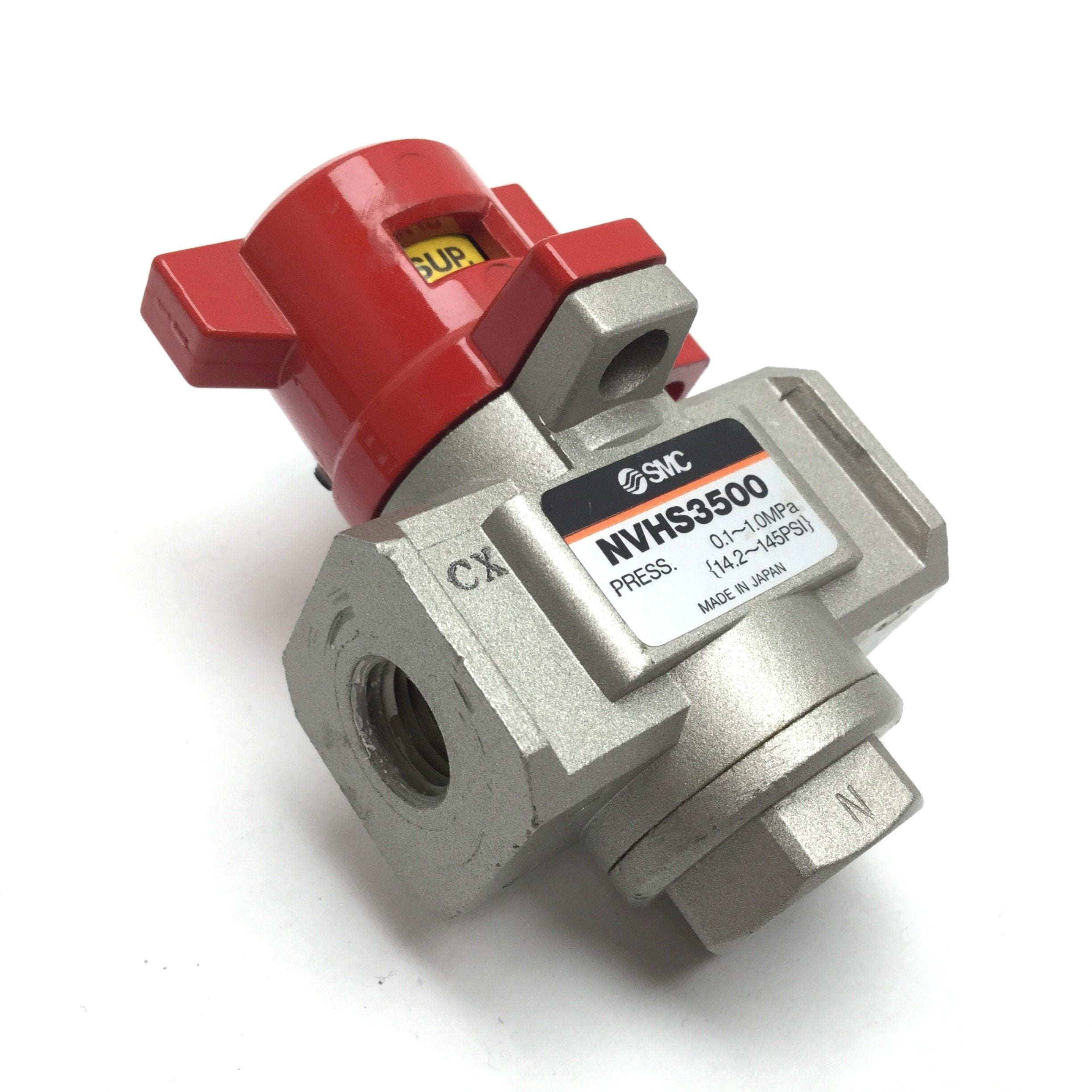 SMC NVHS3500 Pneumatic Lock-Out Valve, Ports: 1/4" NPT, Pressure: 14.2 ...