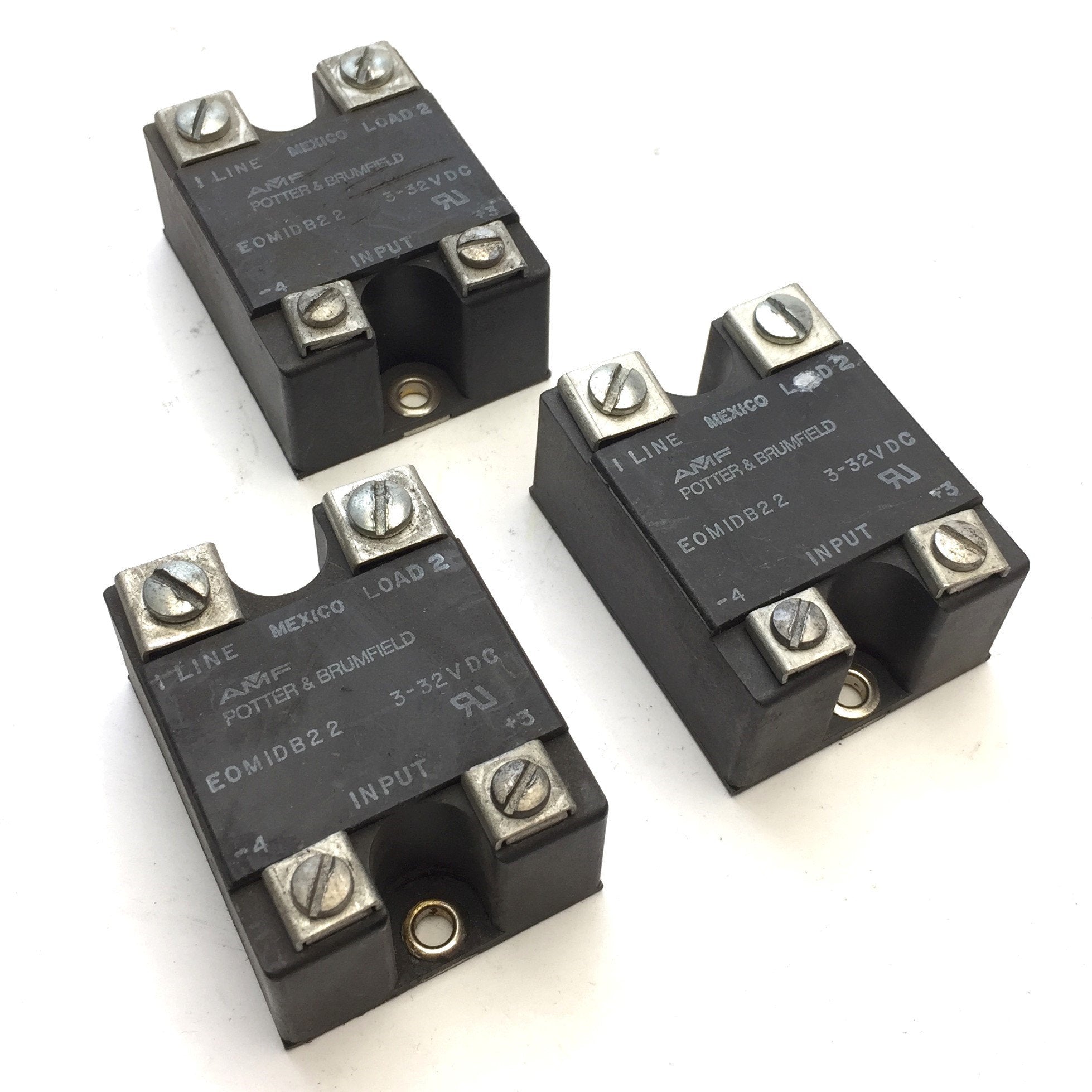 Lot of 3 Potter & Brumfield EOMIDB22 Solid State Relays, SSR, Input 3 ...