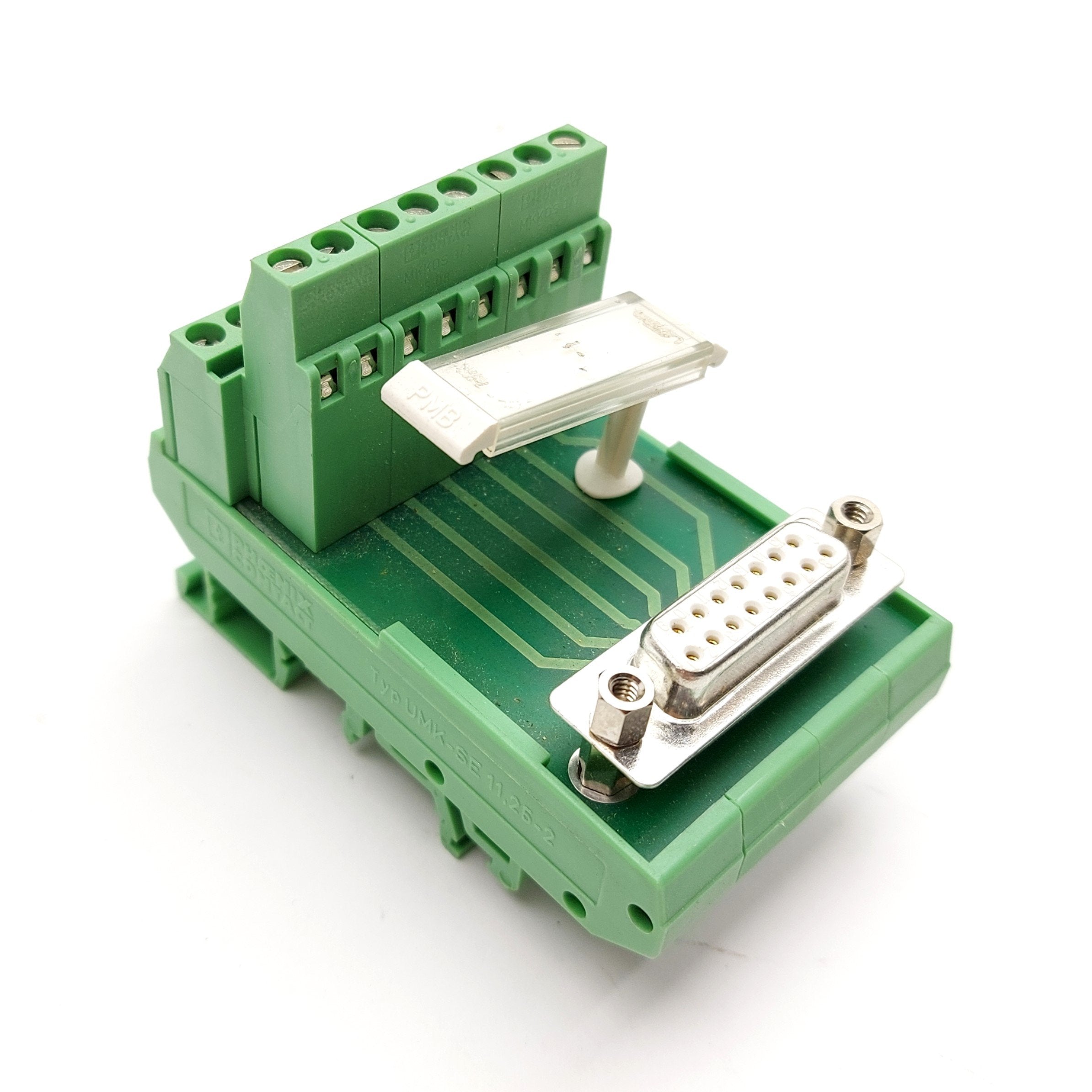 Phoenix Contact FLKMS-D15 Breakout Board, 15-Pin D-Sub Female to Screw ...