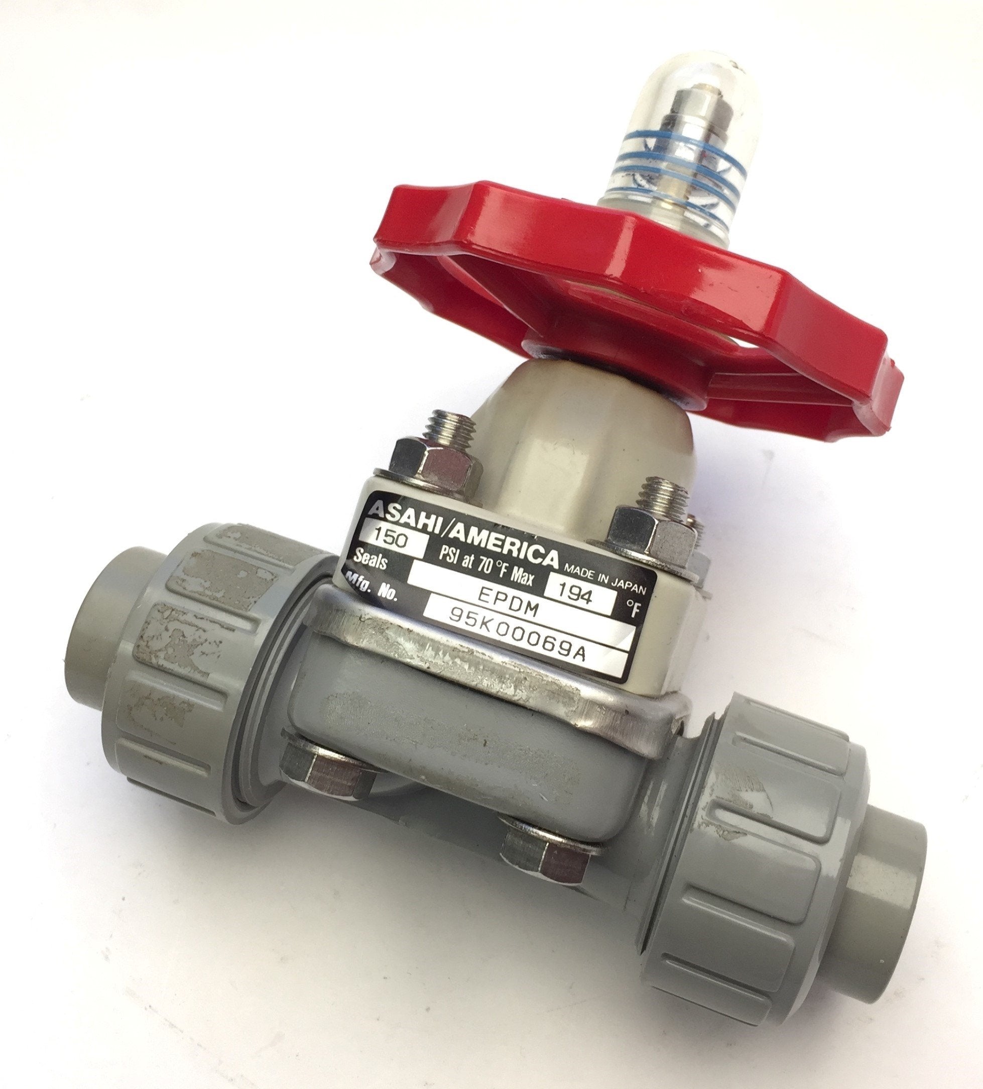 Asahi America 95K00069A Gate Valve 1/2" EPDM Seals Solvent Weld Union ...