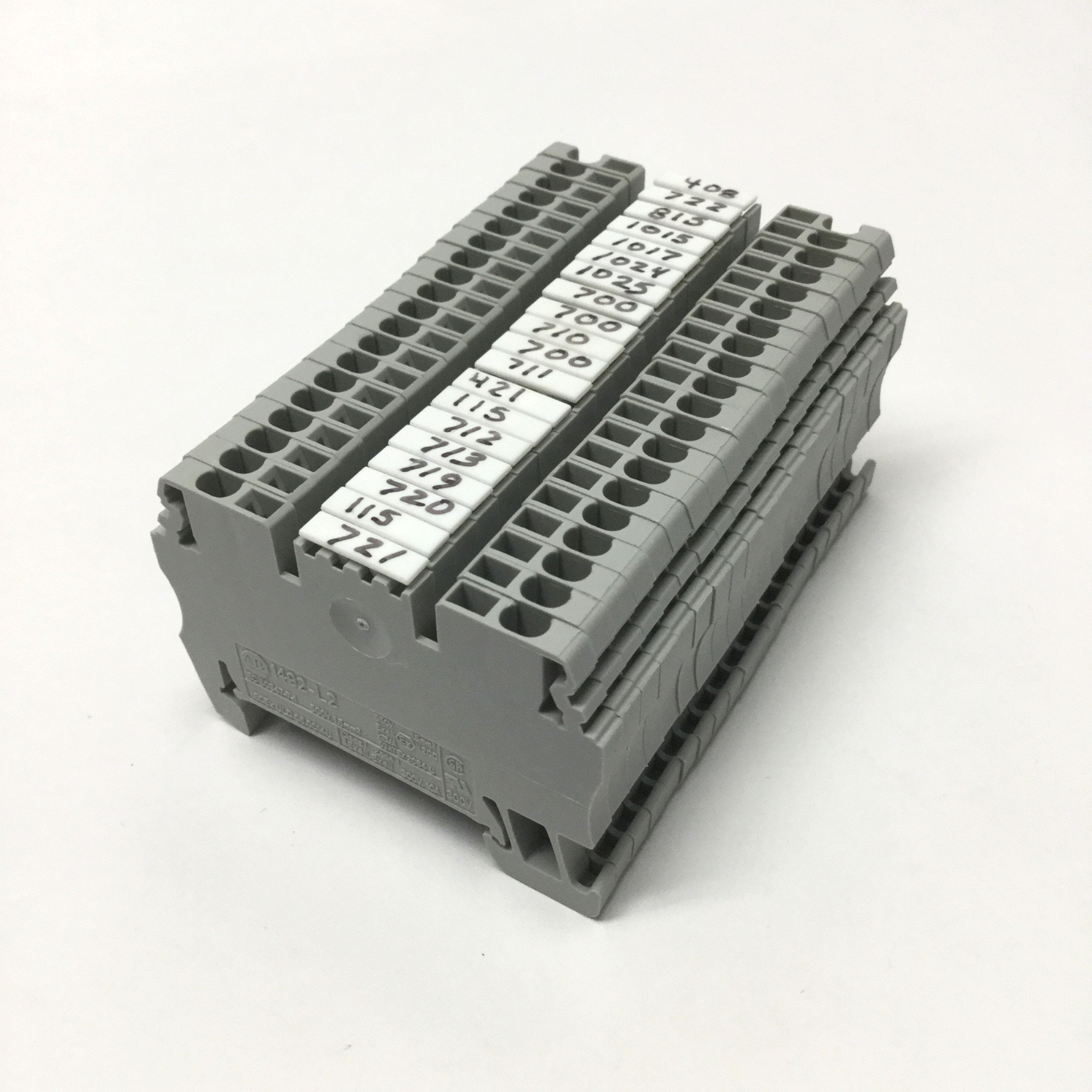 Lot of 20 Allen-Bradley 1492-LT Feed-Thru Spring Clamp Terminal Blocks ...