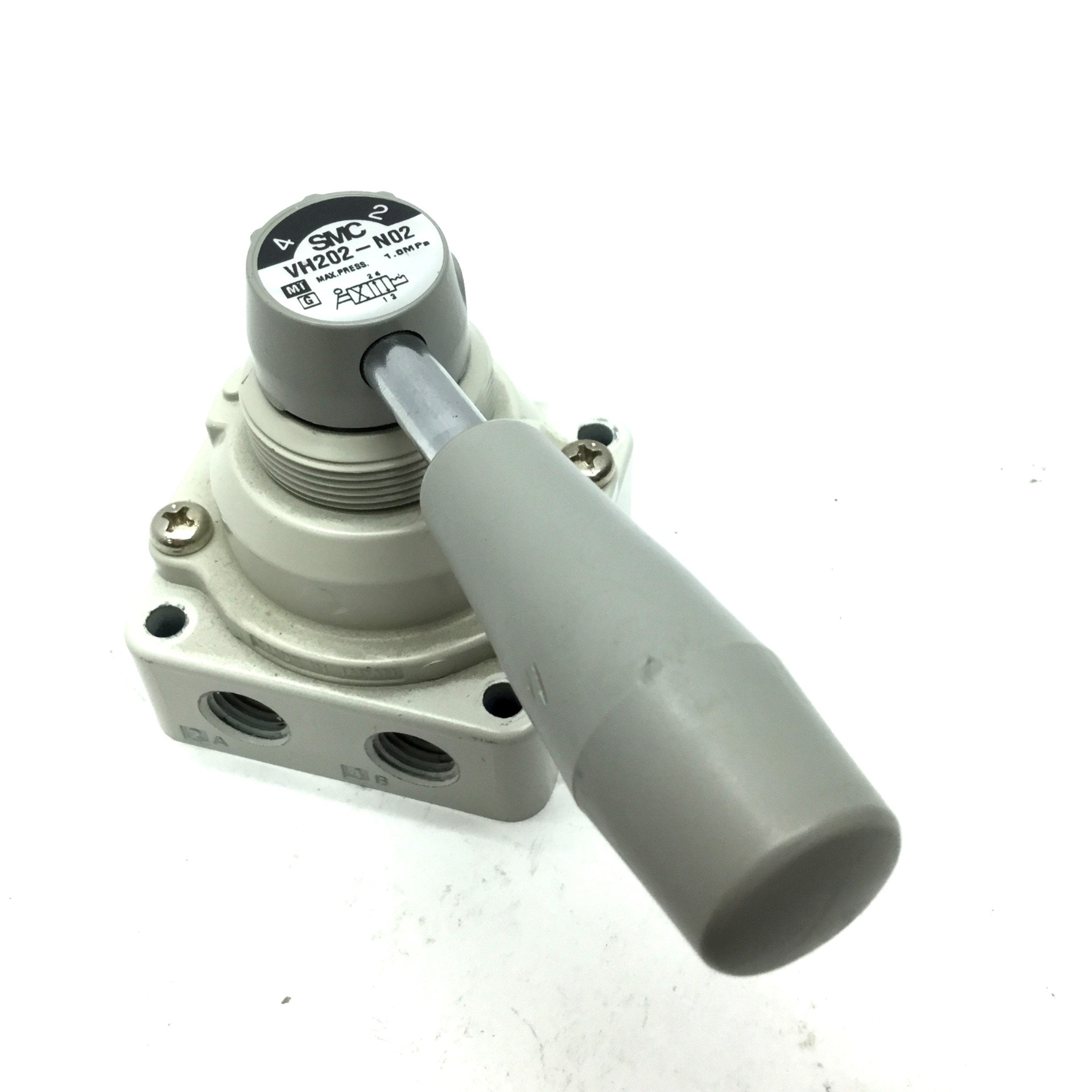 SMC VH202-N02 Hand Valve 1/4" NPT Max: 145 Psi, 2-Pos 4-Port – Next Day ...