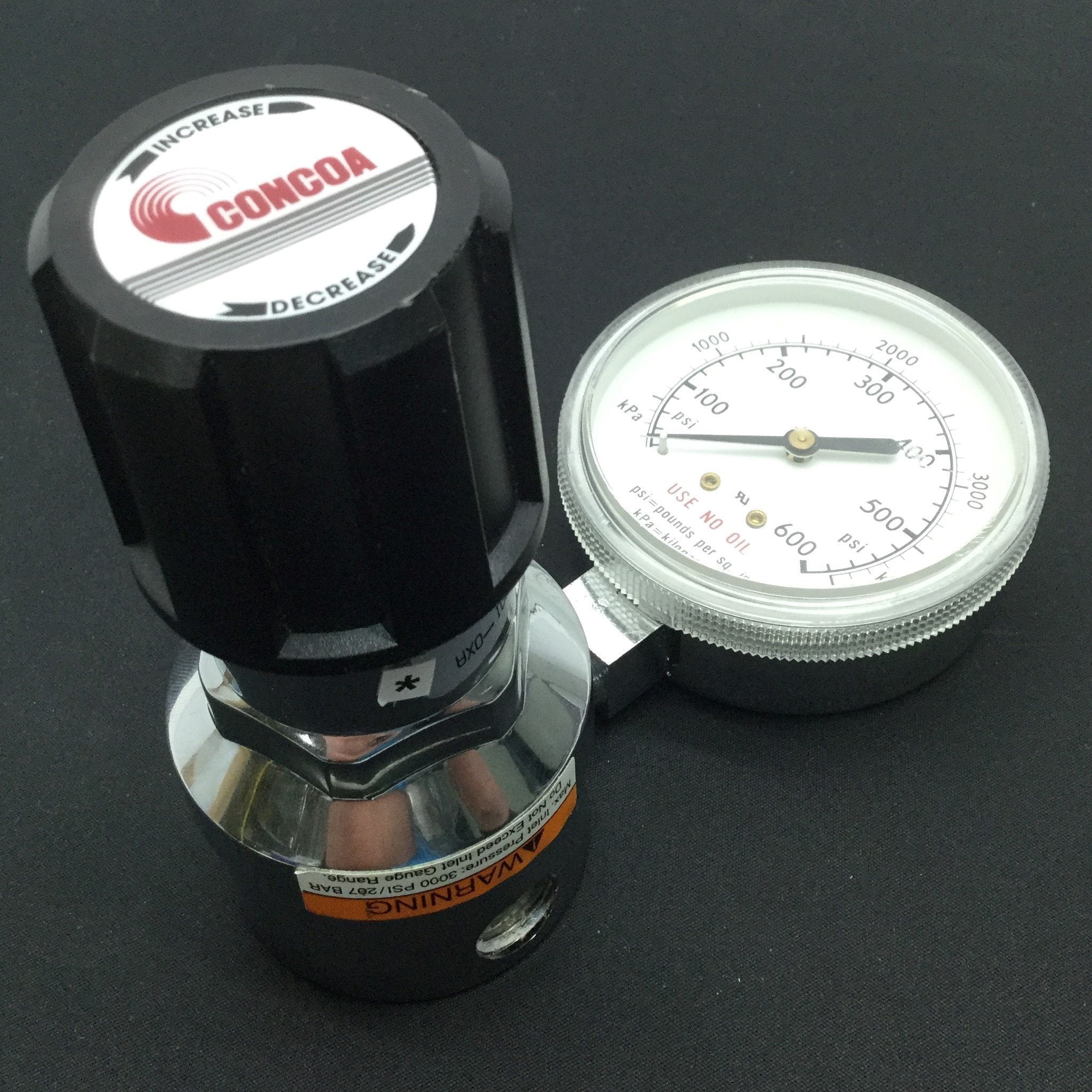 Concoa 3044001-84-000 Regulator 1/4" NPT Ports Out: 0-250psi Chrome Pl ...