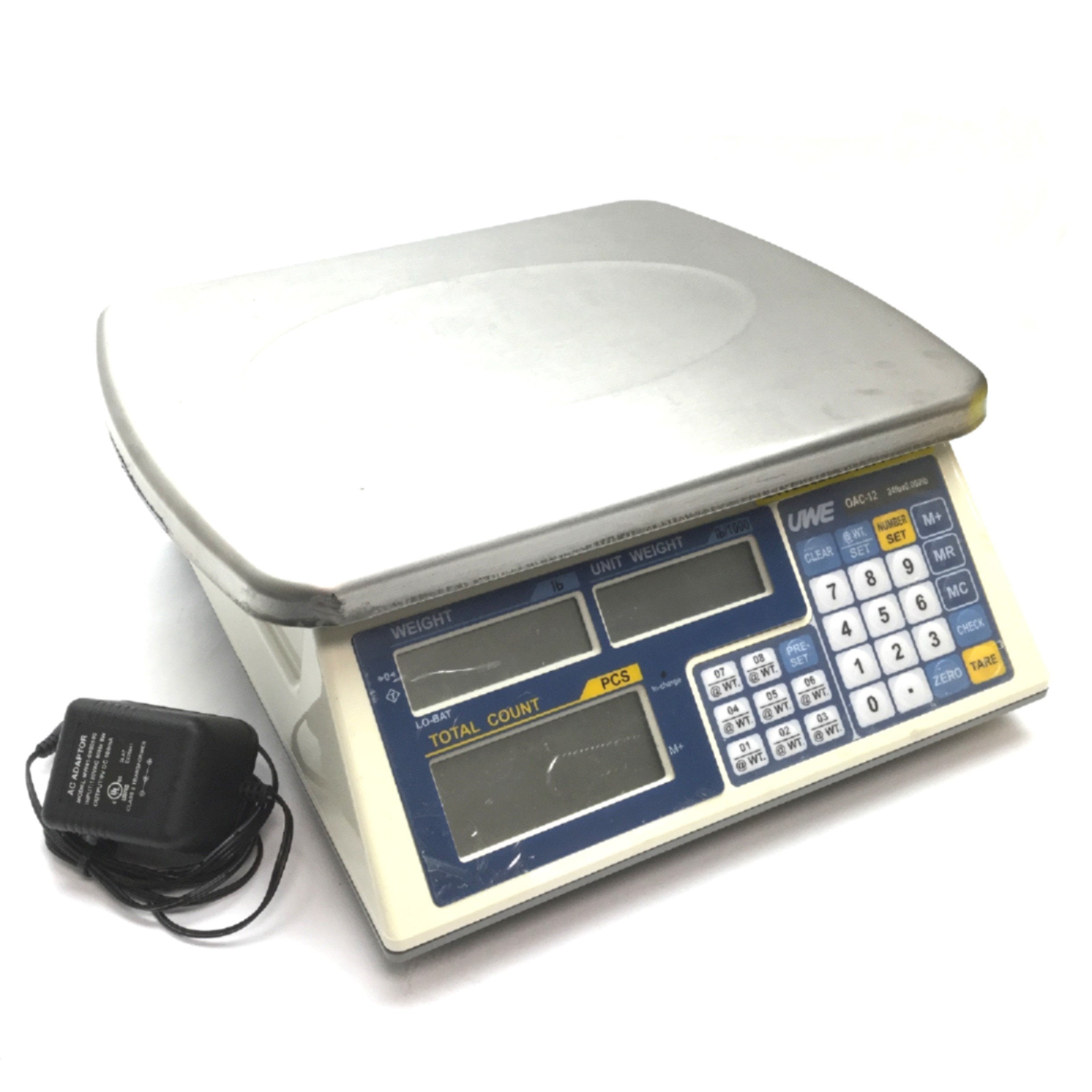 UWE OAC-12 Industrial Counting Scale, 24 lbs Max, 0.002 lbs, 13.3" x 1 ...