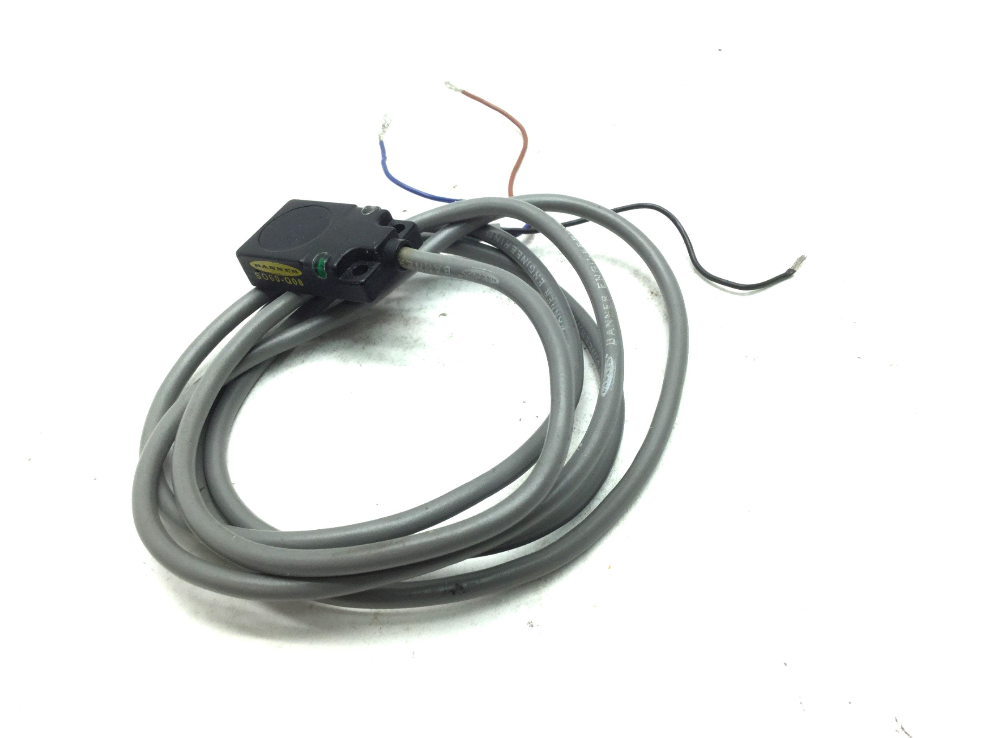 Banner SO60-Q08 Photoelectric Sensor Emitter 24VDC Range 510 mm (20 ...
