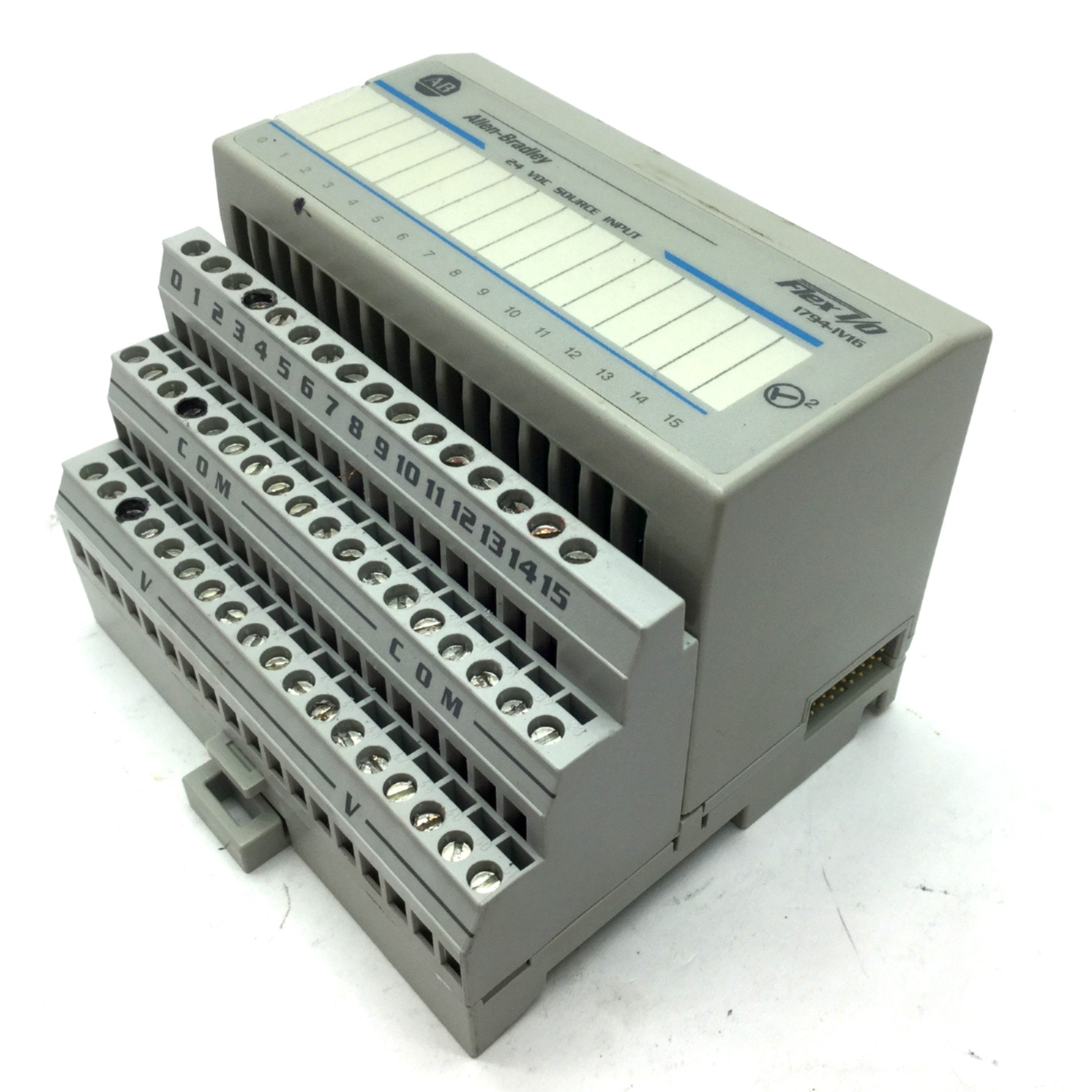 Allen Bradley Flex I/O Input Module 16-Ch 1794-IV16 W/ 1794-TB3 Termin ...