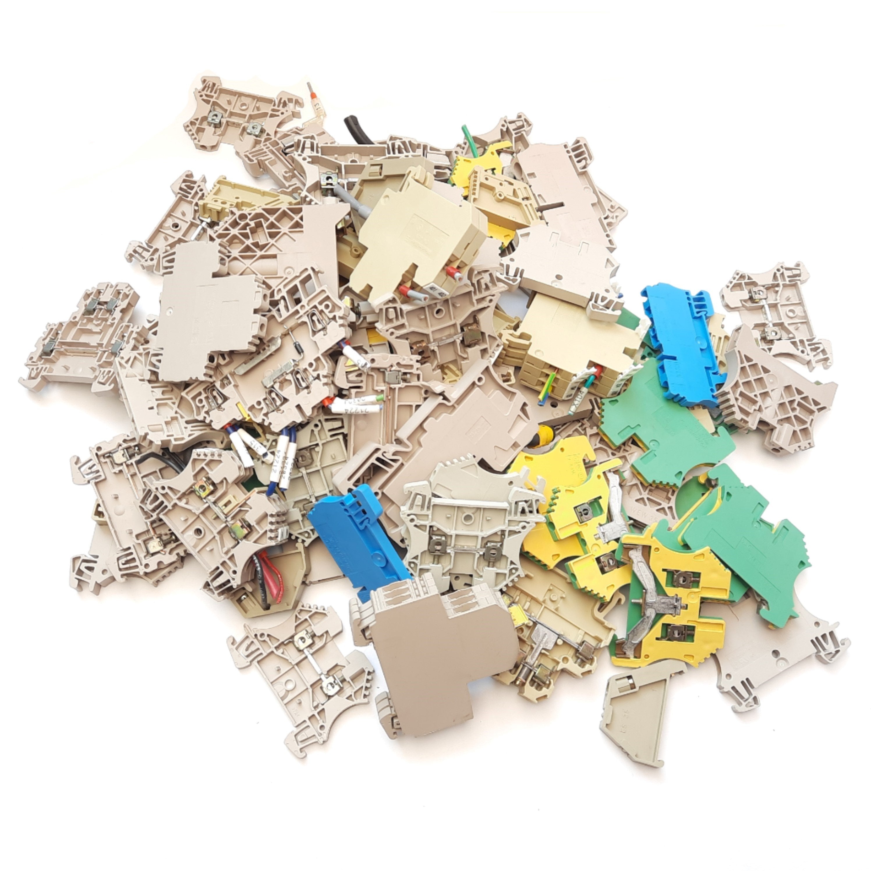 3lbs of Weidmuller Randomly Assorted DIN Rail Terminal Block End Stop ...