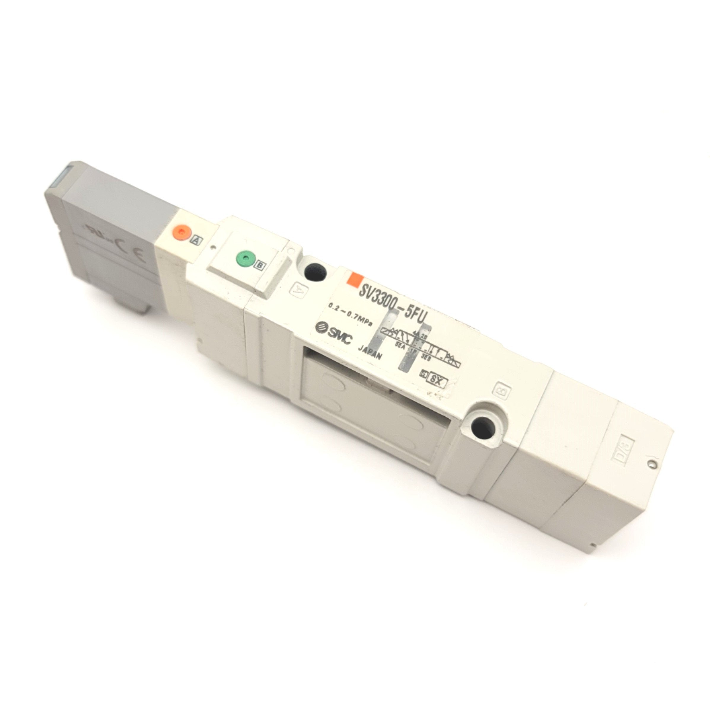 SMC SV3300-5FU 5-Port Solenoid Valve 3-Position Closed Center 24VDC, 0 ...