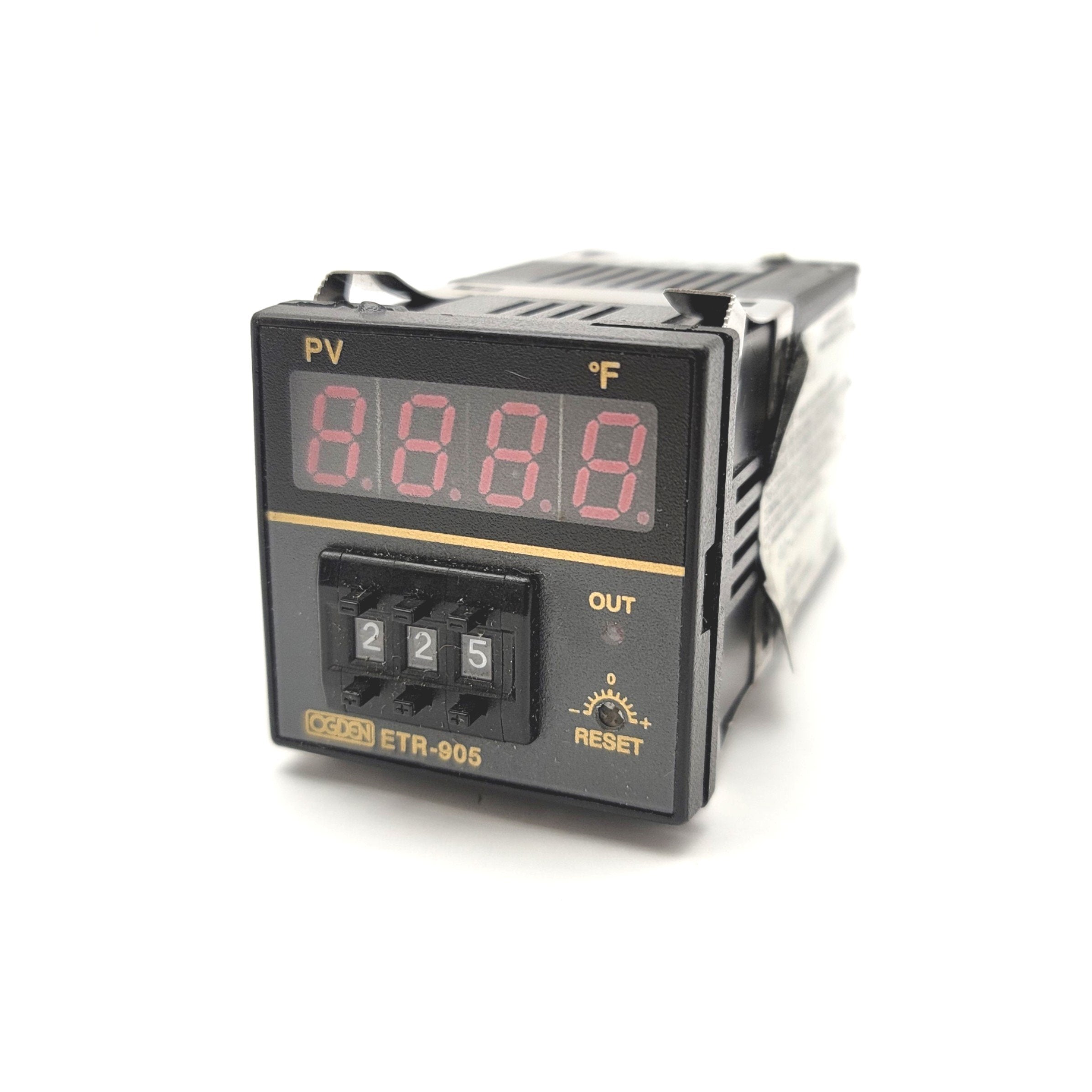 Ogden ETR-905 1/16 DIN Temperature Controller 90-264VAC, J-Type TC, Re ...