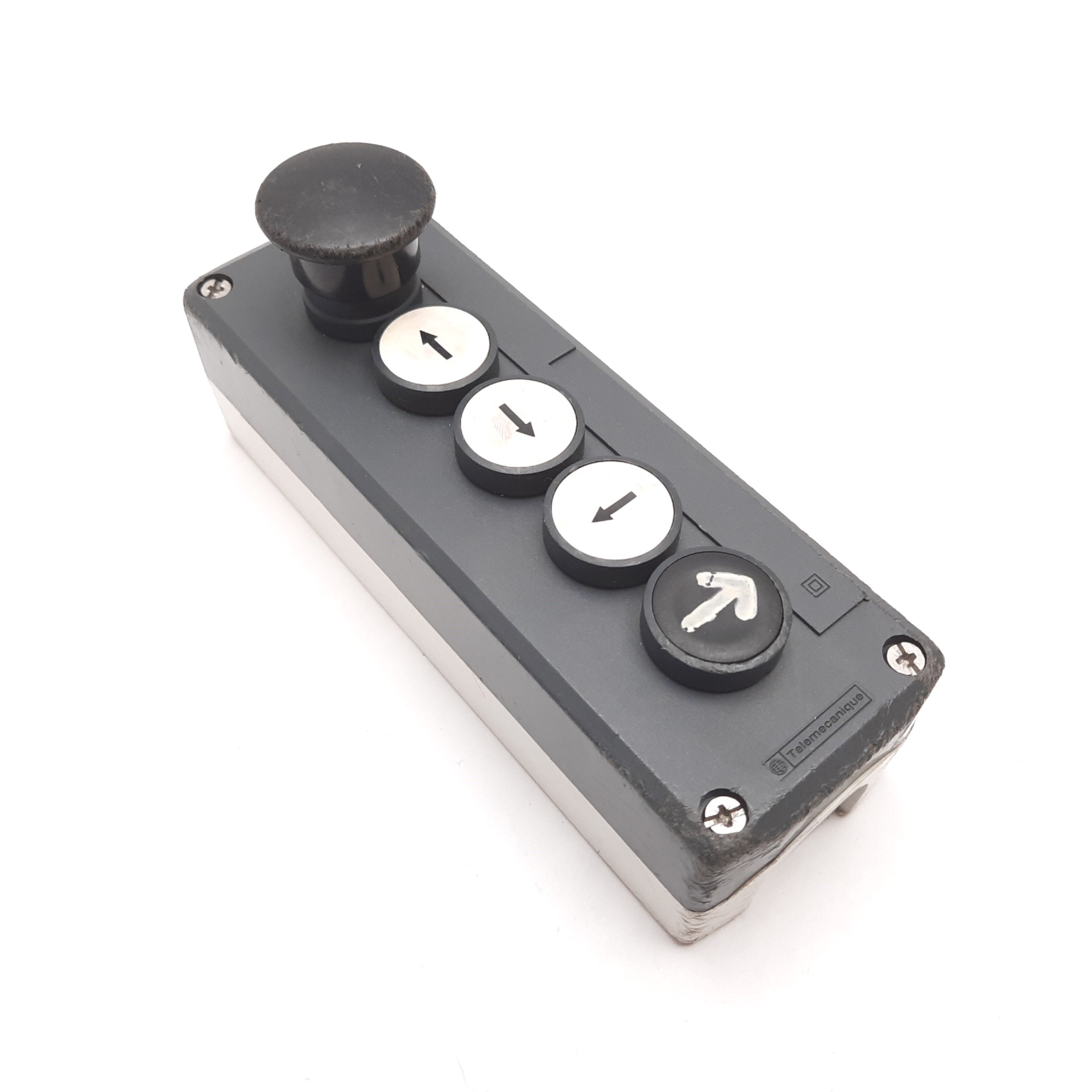 Telemecanique XALD05 Push Button Enclosure, W/ 5x Push Buttons, ZBE-10 ...
