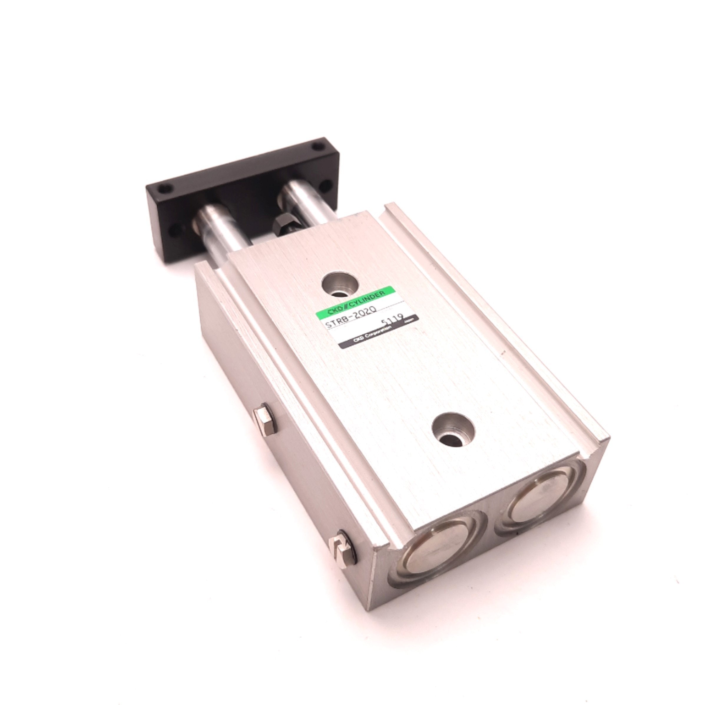 CKD STRB-2020 Guided Pneumatic Cylinder, 20mm Bore, 20mm Stroke, M5 Po ...