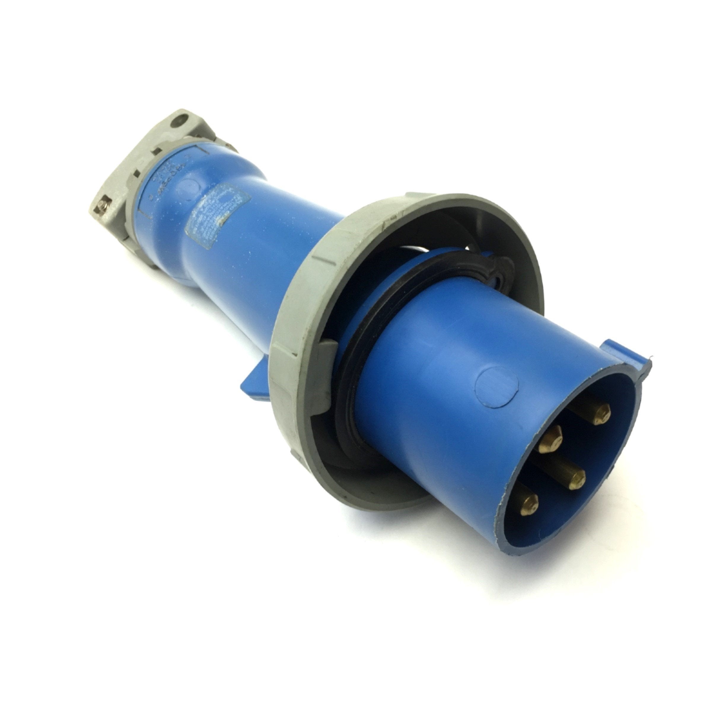 Hubbell 460P9W Heavy Duty Male Plug Pin Sleeve 60A 3-Phase 3-Pole 4-Wi ...