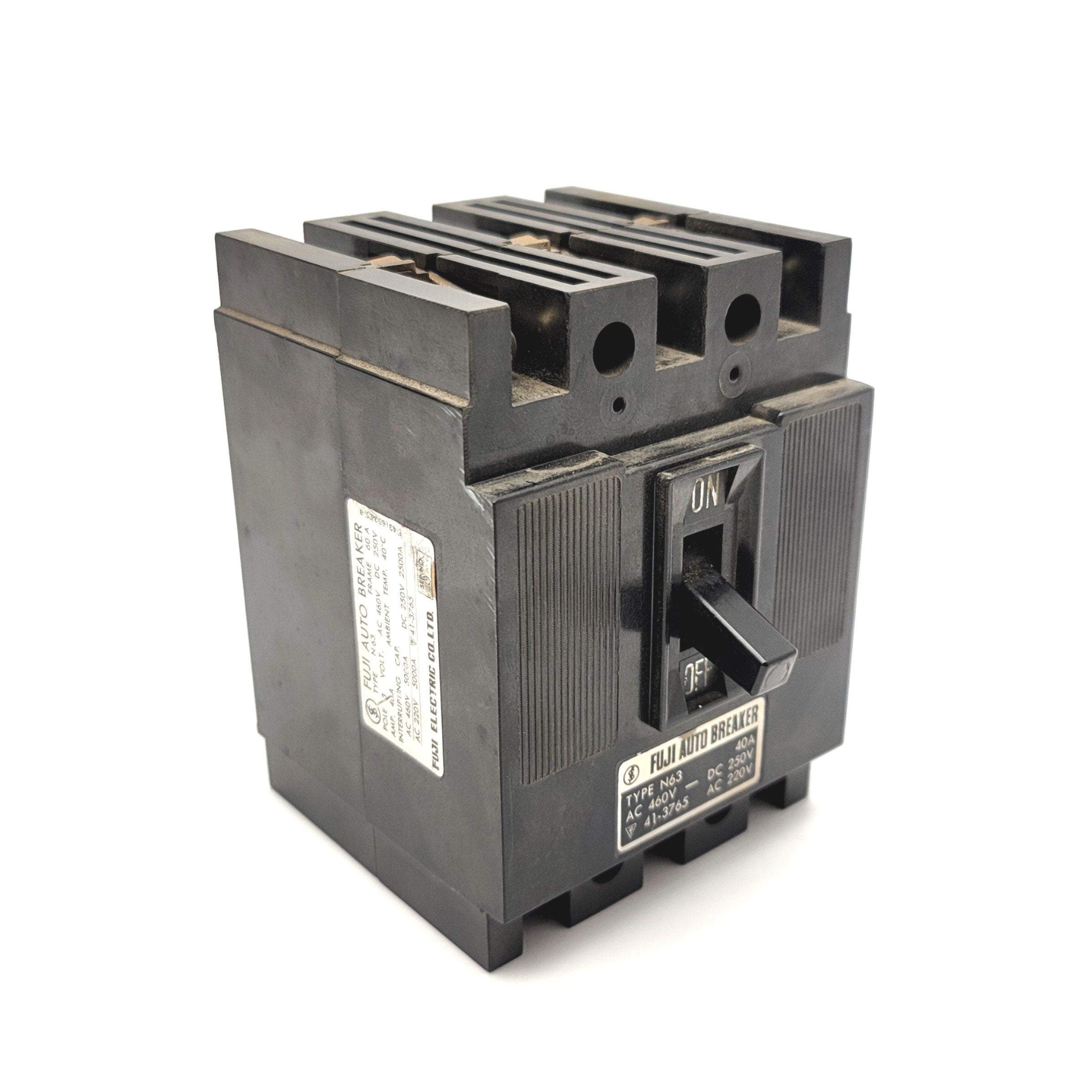 Fuji Auto Breaker Type N63 Circuit Breaker 220-460VAC/250VDC, 40A, 3-P ...