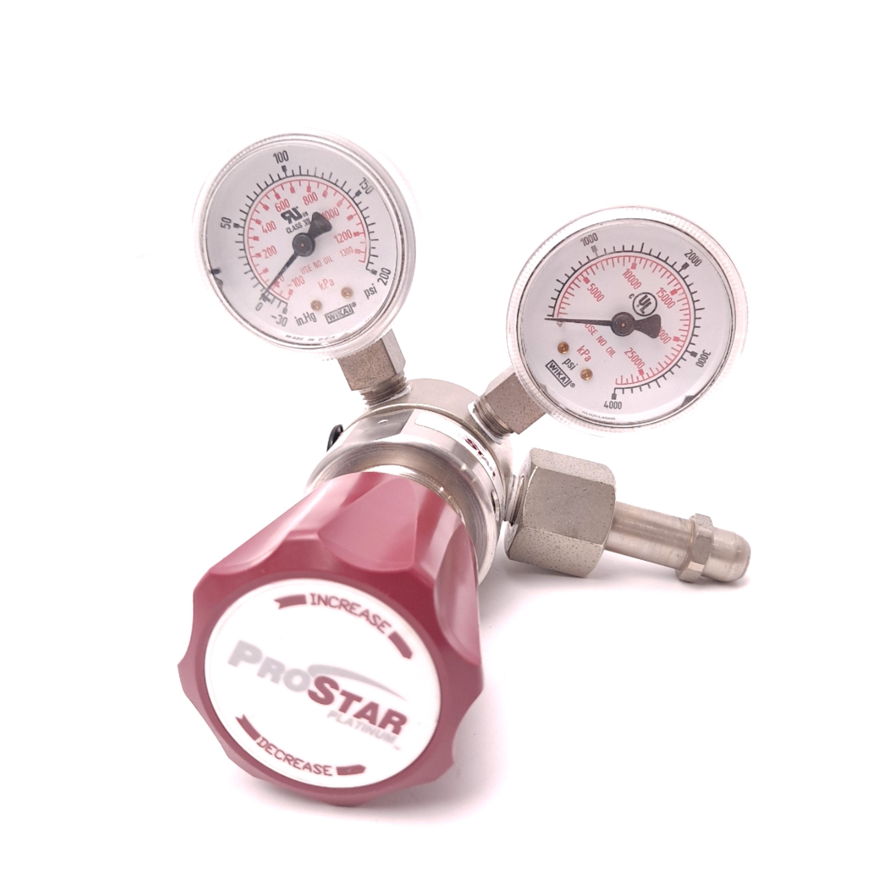 Praxair PRX30233 Gas Regulator & Gauges Max In: 3000 PSI Max Out: 100 ...