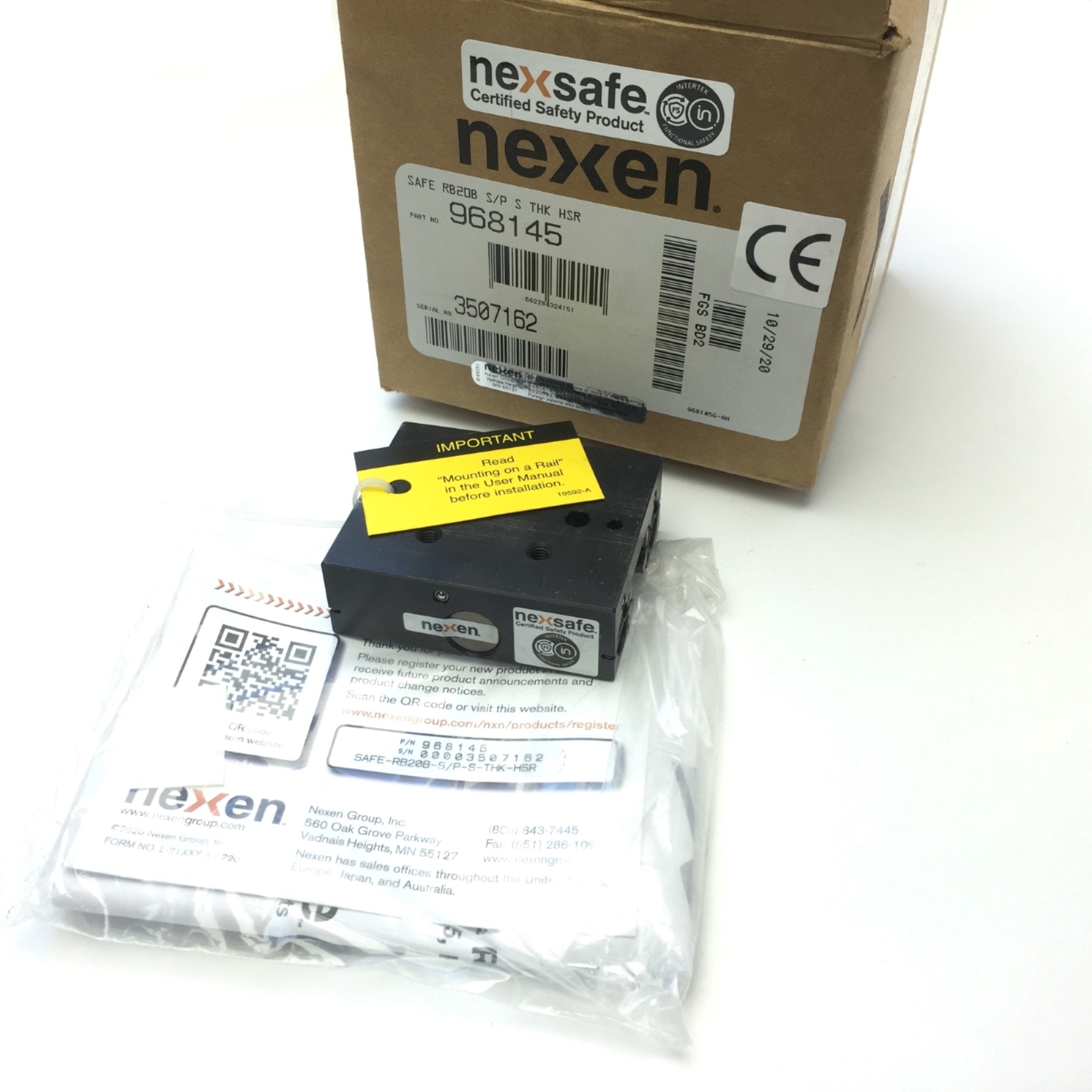 THK SAFE-RB20B-S/P-S-THK-HSR 968145 Precision Safety Linear Rail Brake ...