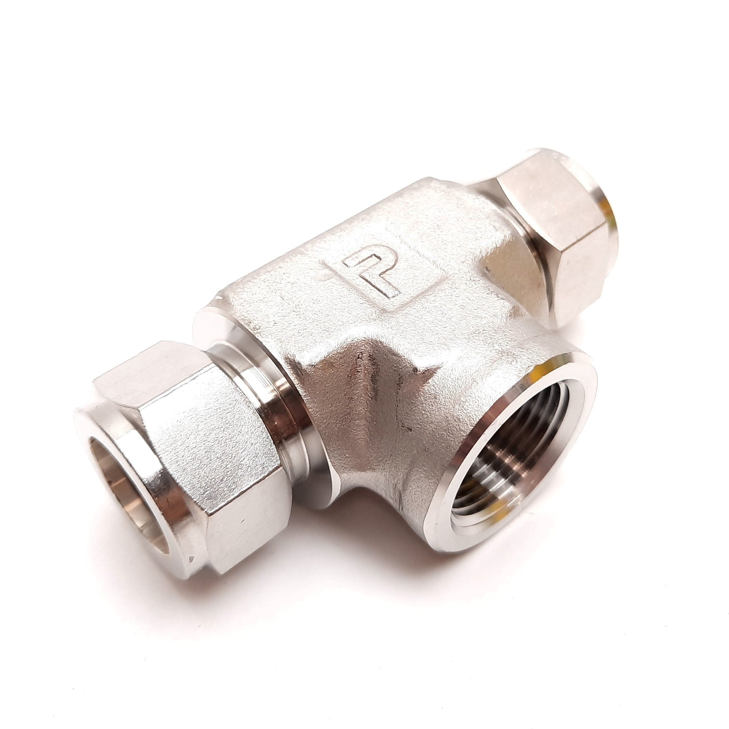 Parker Yor-Lok Inline Tee Fitting, 316 Stainless Steel, 3/4" NPT to 3 ...