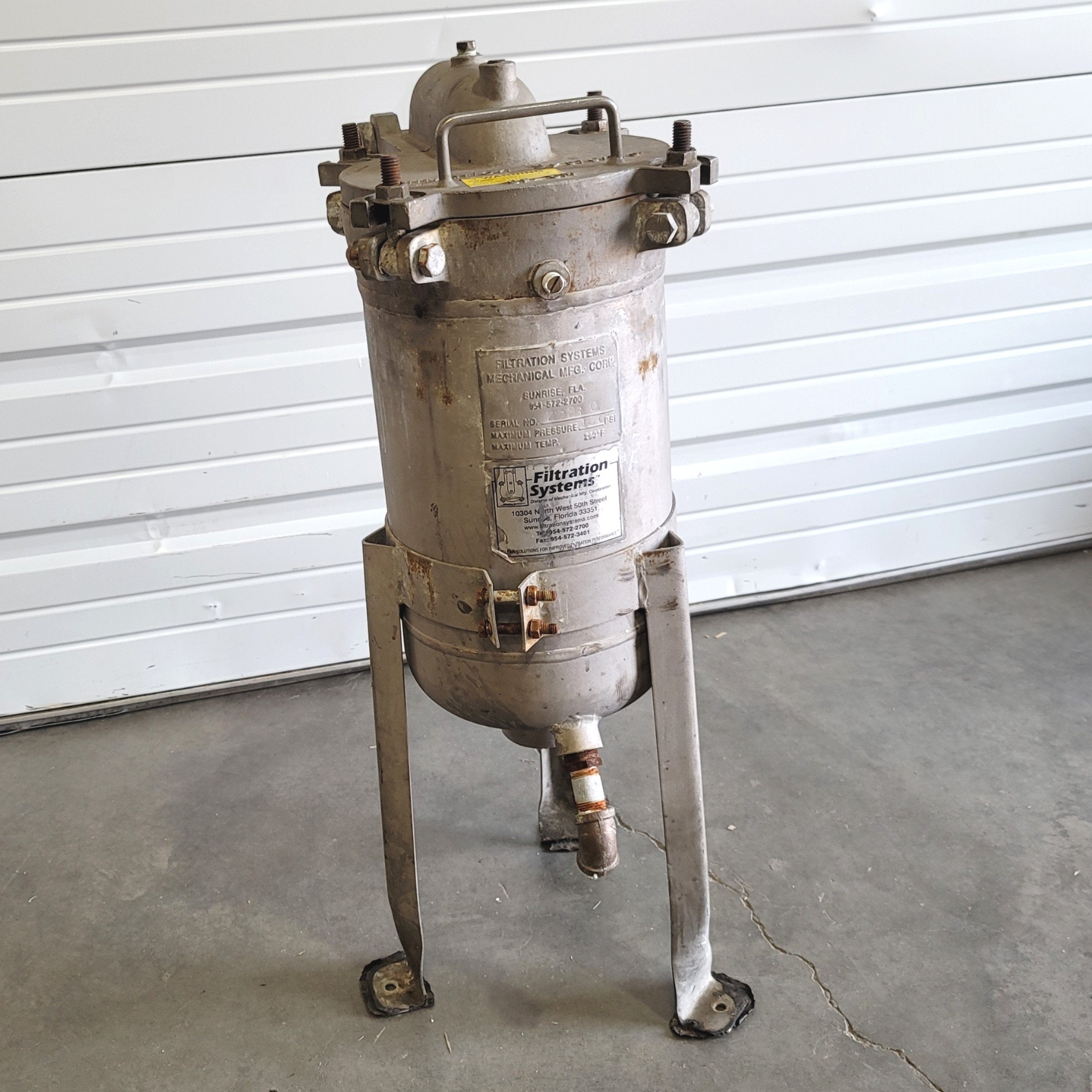 Filtration Systems CF-8M Over The Top 8" Basket Bag Filter Housing 2 ...