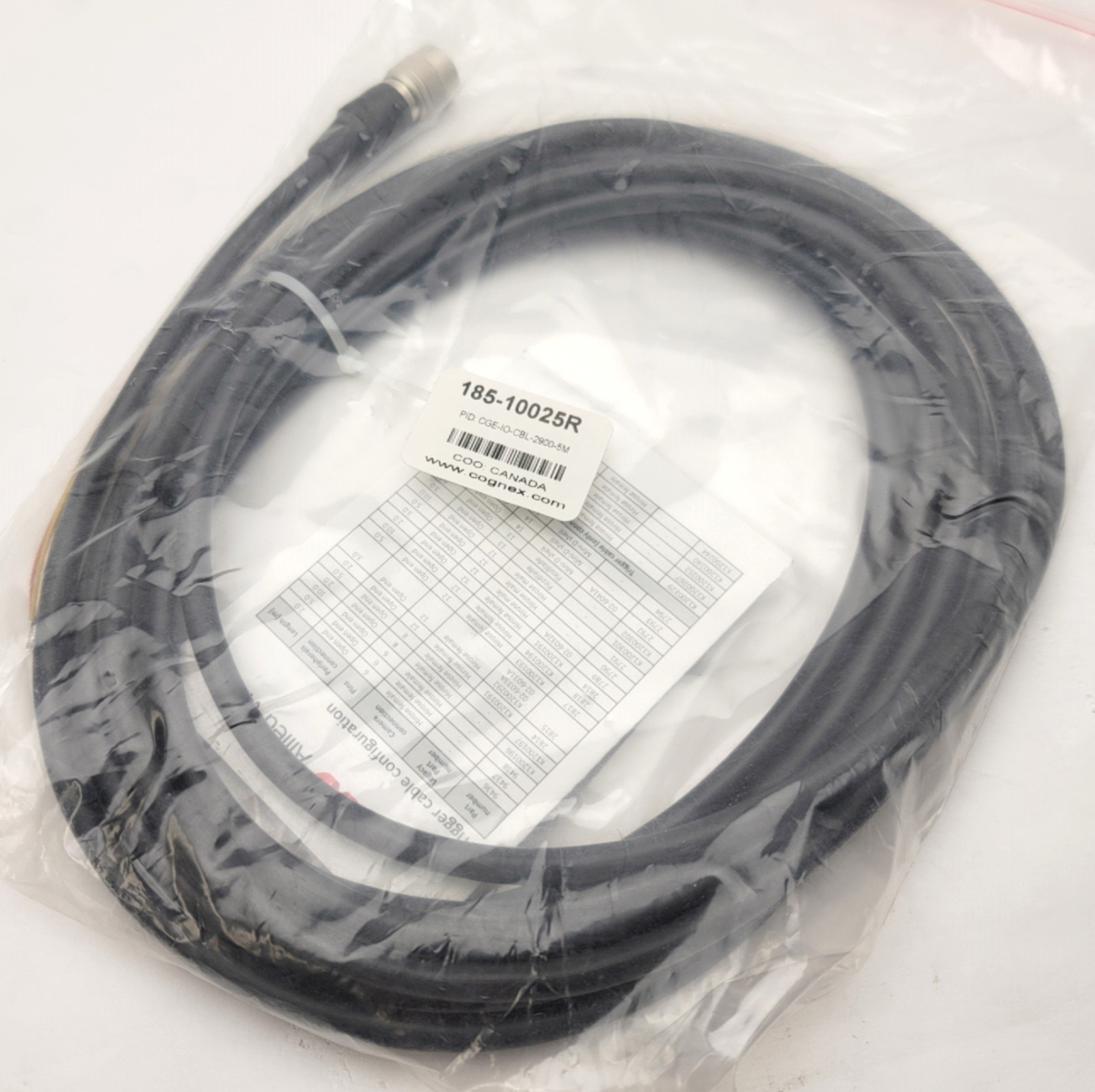 Cognex CGE-IO-CBL-2900-5M Power I/O and Trigger Cable For CIC-2900 Cam ...