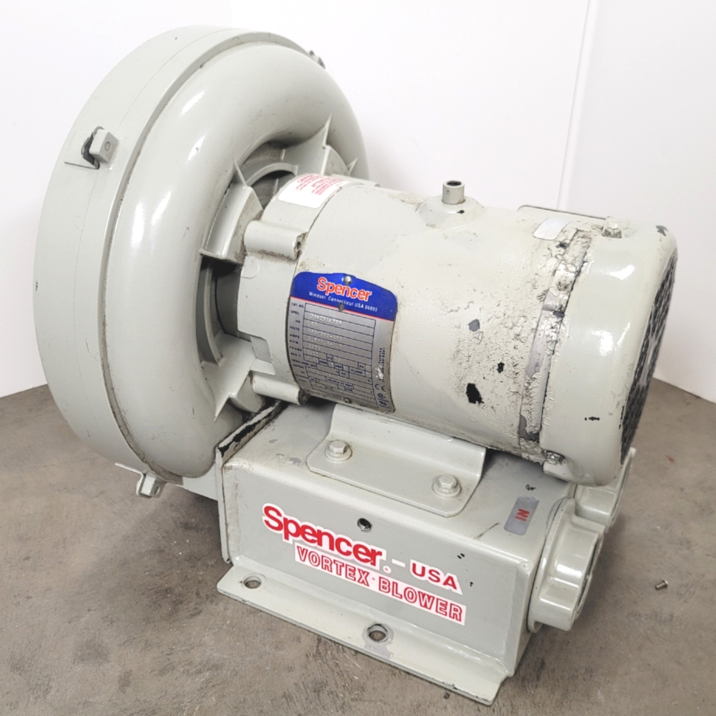 Spencer Turbine VB-007B-010 Vortex Regenerative Blower 107CFM, 200-230 ...
