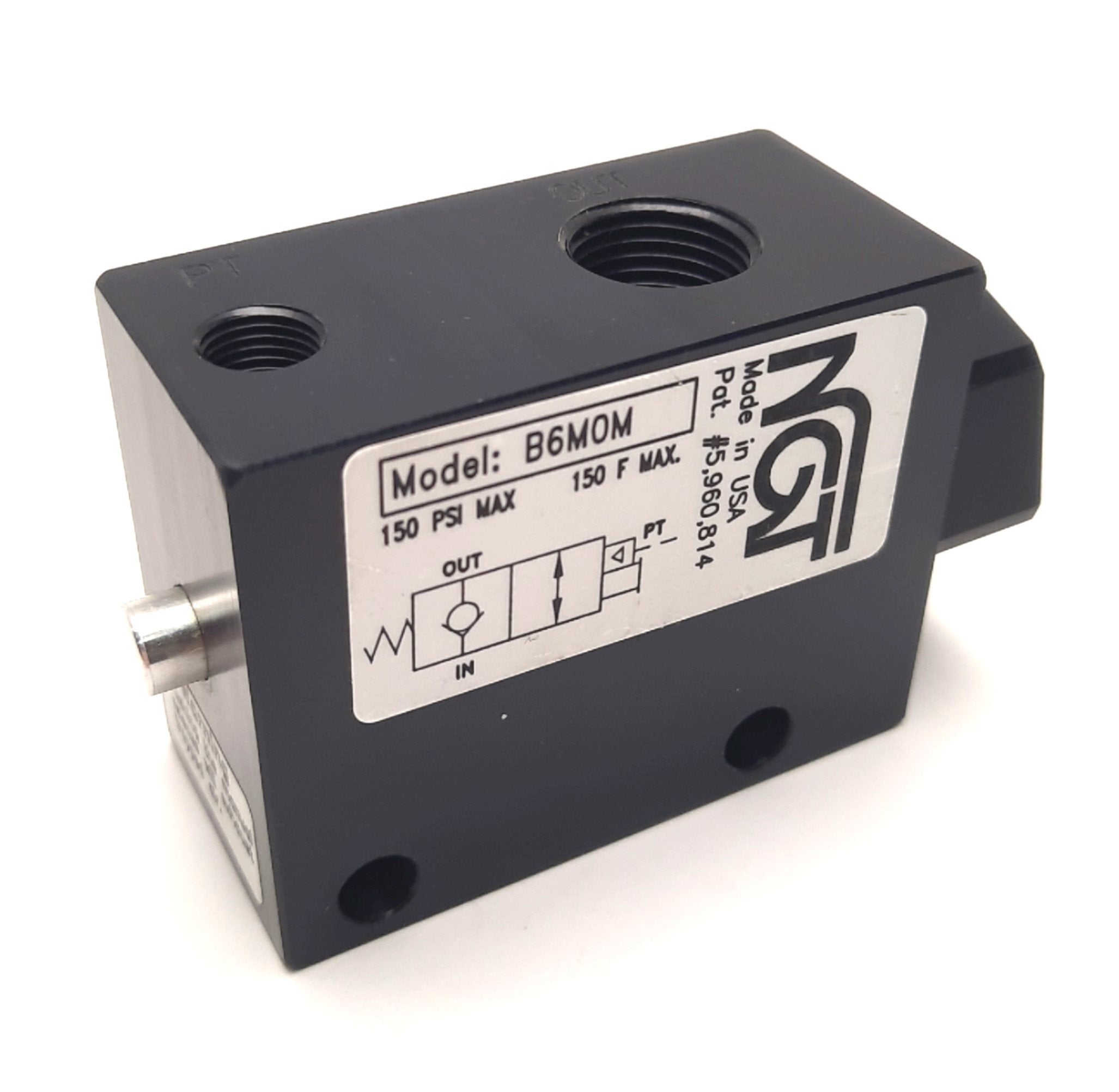 NGT B6M0M Balanced Pilot Operated Check Valve, Manual Release, 3/8" NP ...