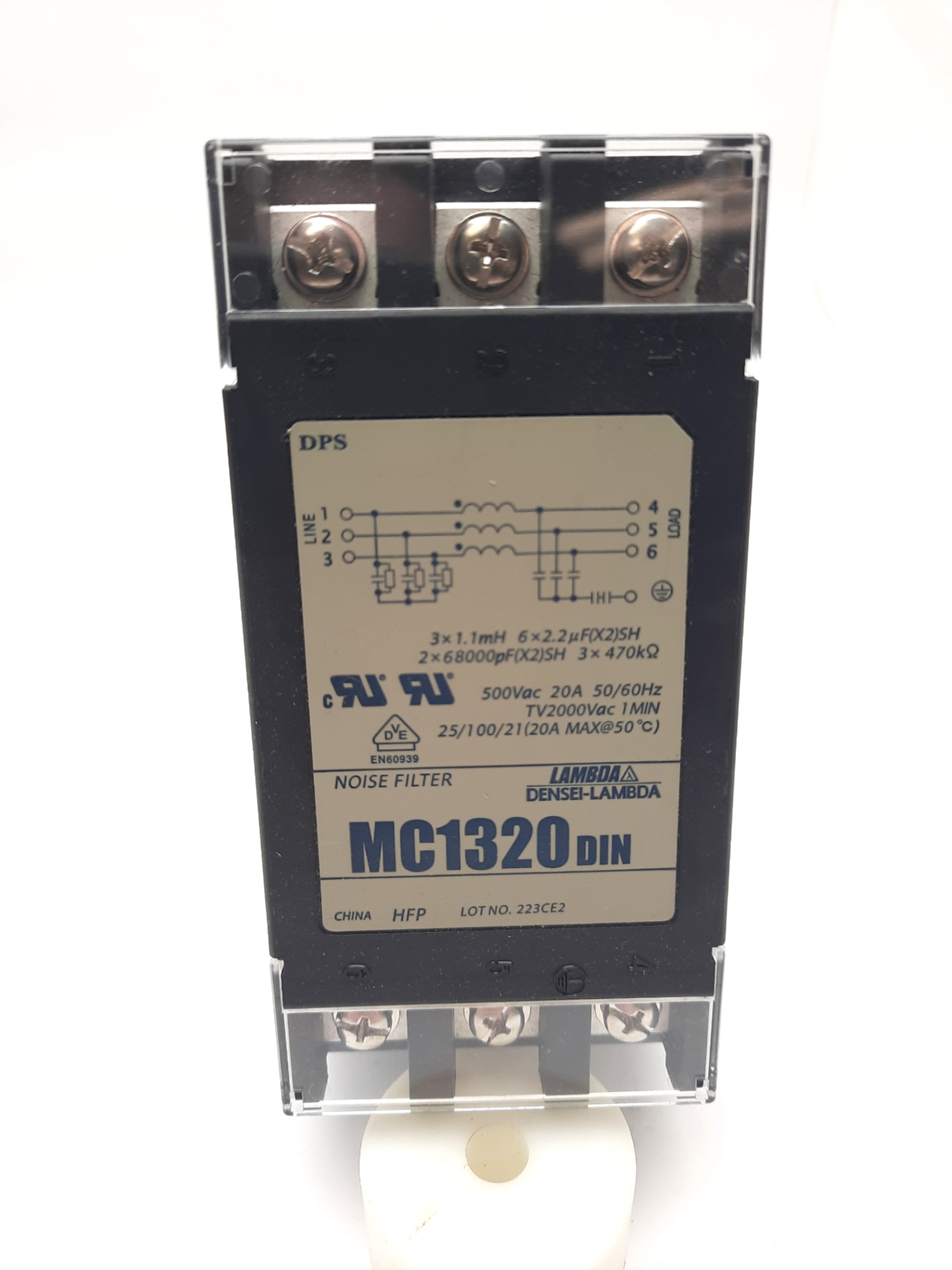 Lambda MC1320DIN EMI Noise Filter 500VAC 20A 3Phase Single Stage – Next ...