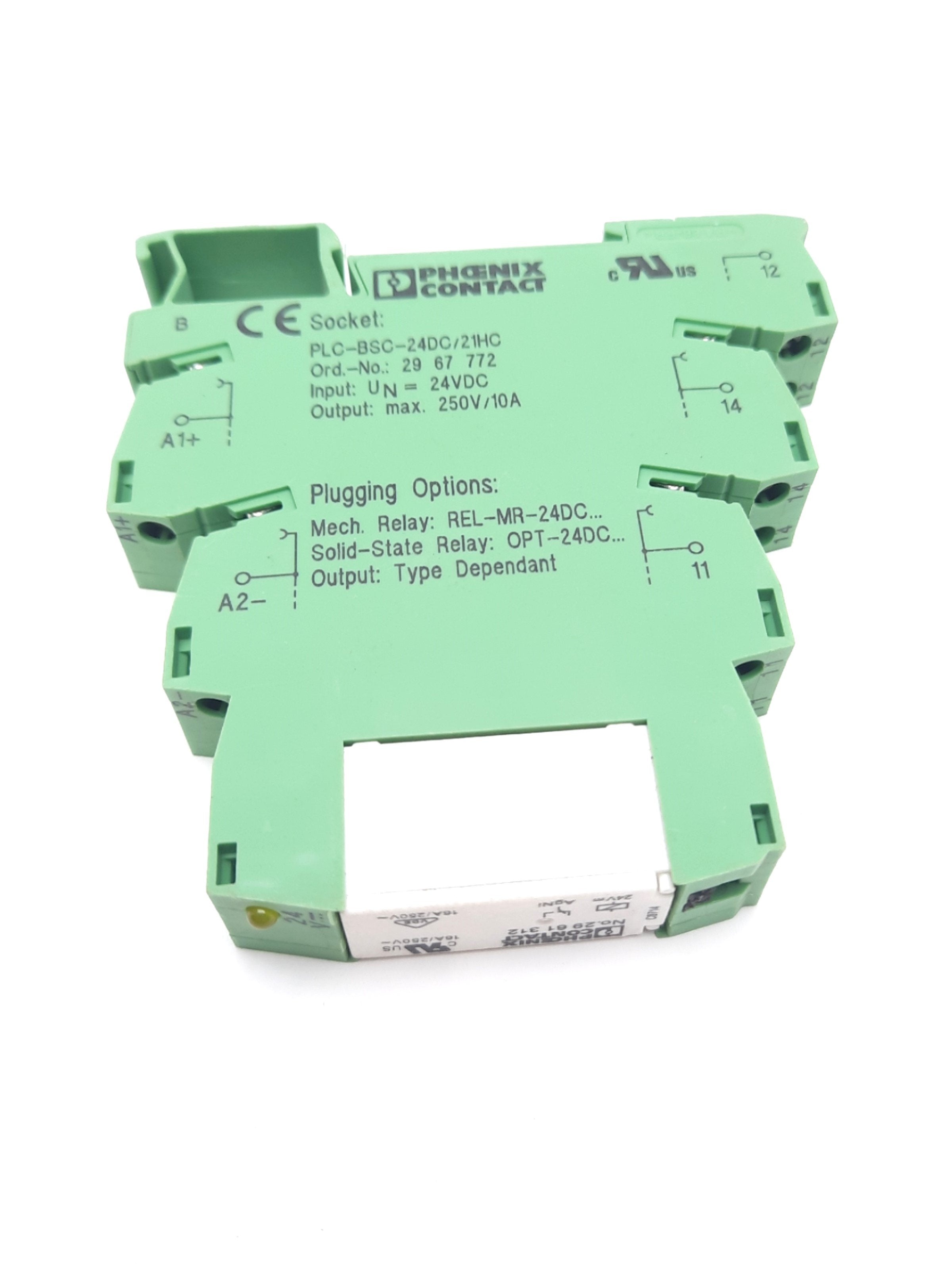 Phoenix Contact PLC-BSC-24DC/21HC Terminal Block 24VDC w/Relay 2961312 ...