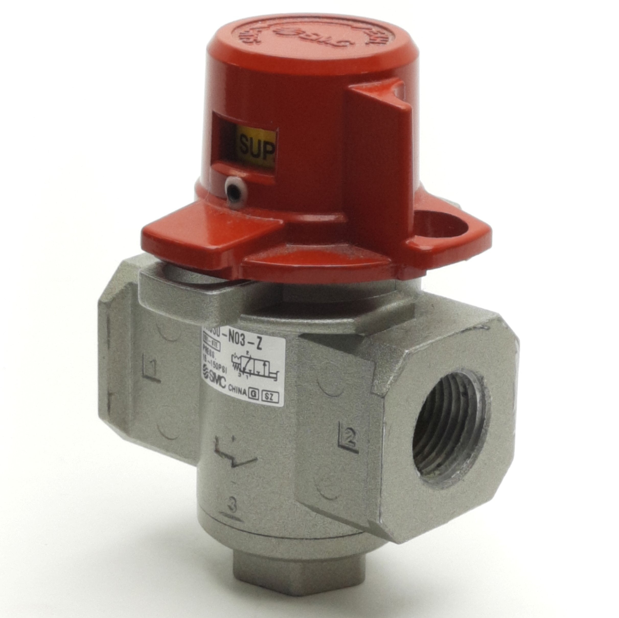 SMC VHS30-N03-Z Lockout Pressure Relief Valve 3-Port 15-150 Psi, 3/8 ...