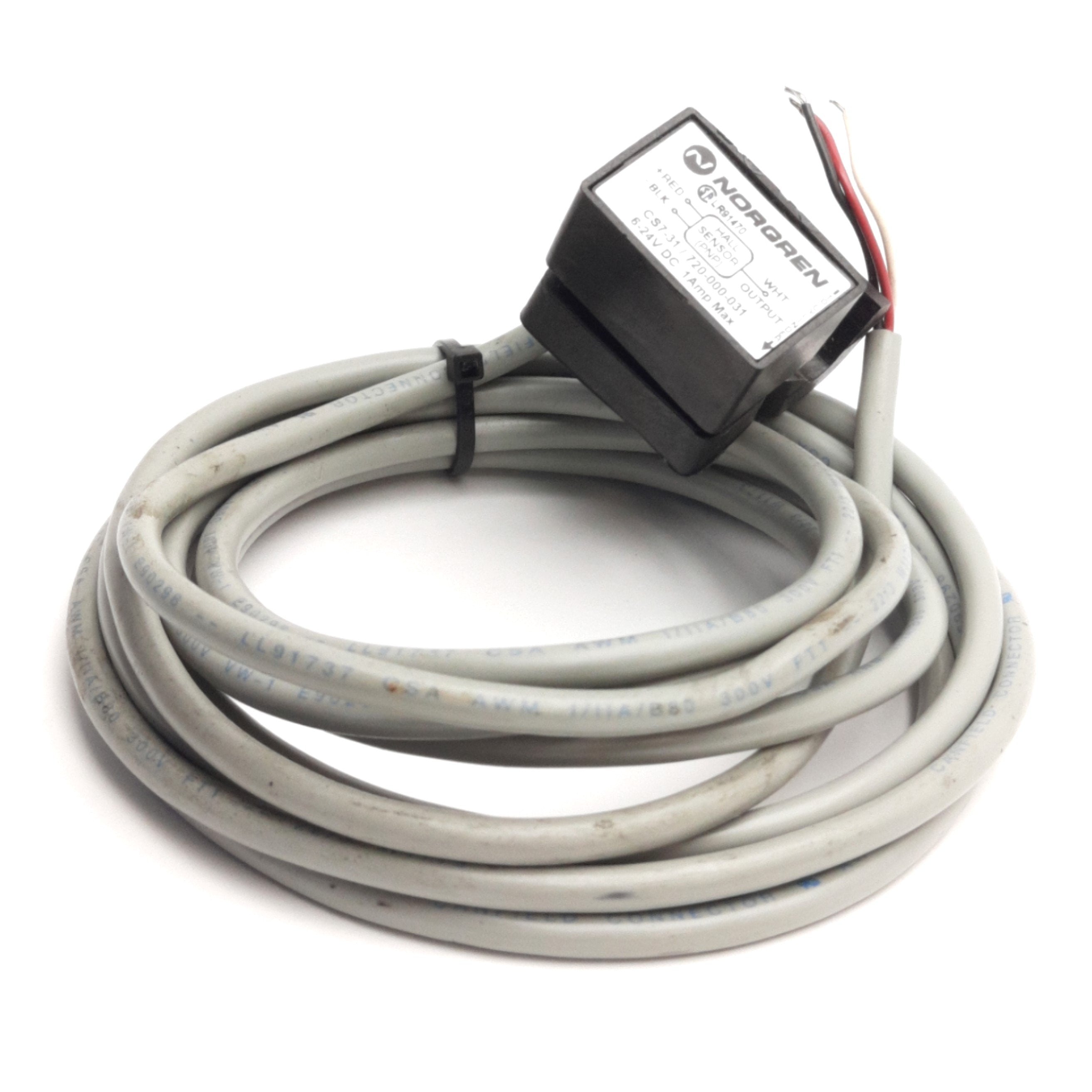 Norgren CS7-31 Hall Sensor 6-24V DC, 1A Max, PNP Output, w/ Mounting B ...