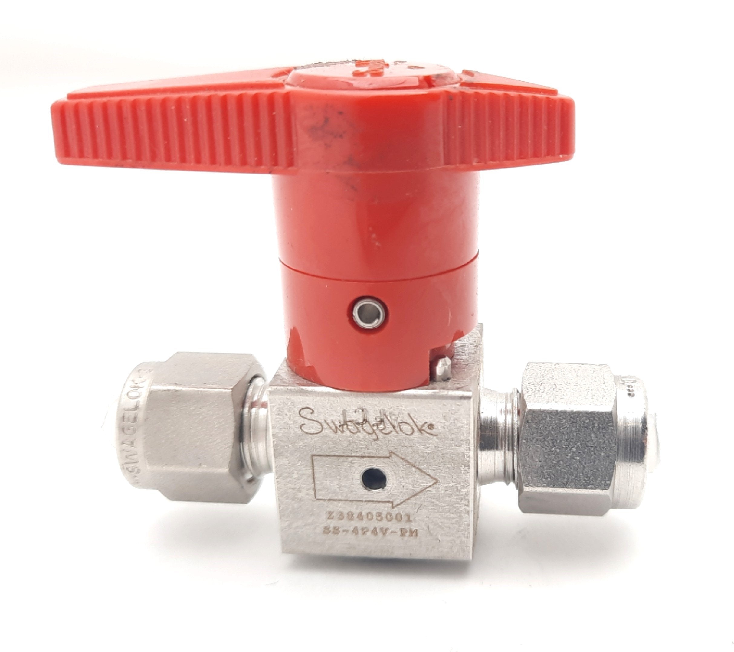 Swagelok SS-4P4V-PM-RD Stainless Steel Quarter Turn Instrument Plug Va ...