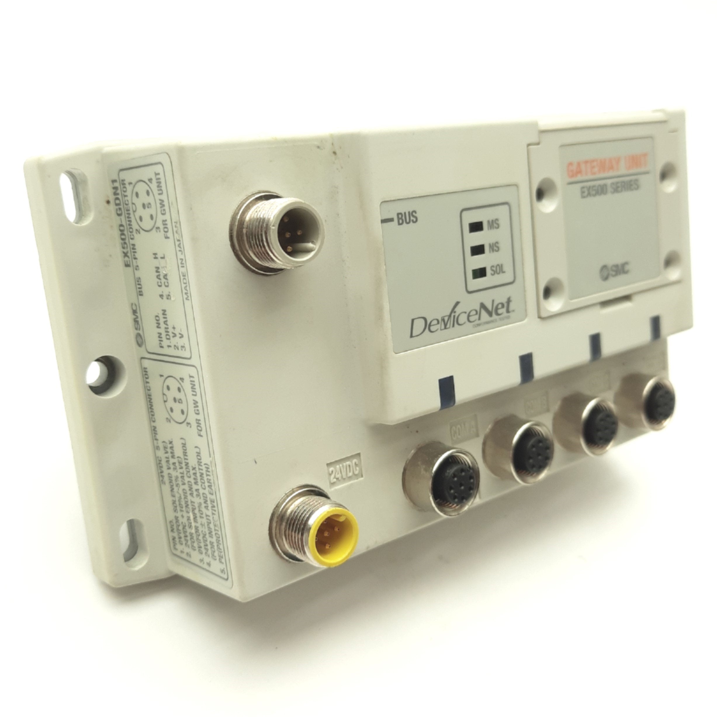 SMC EX500-GDN1 Valve/Sensor DeviceNet Serial Interface/Gateway, 64x I ...