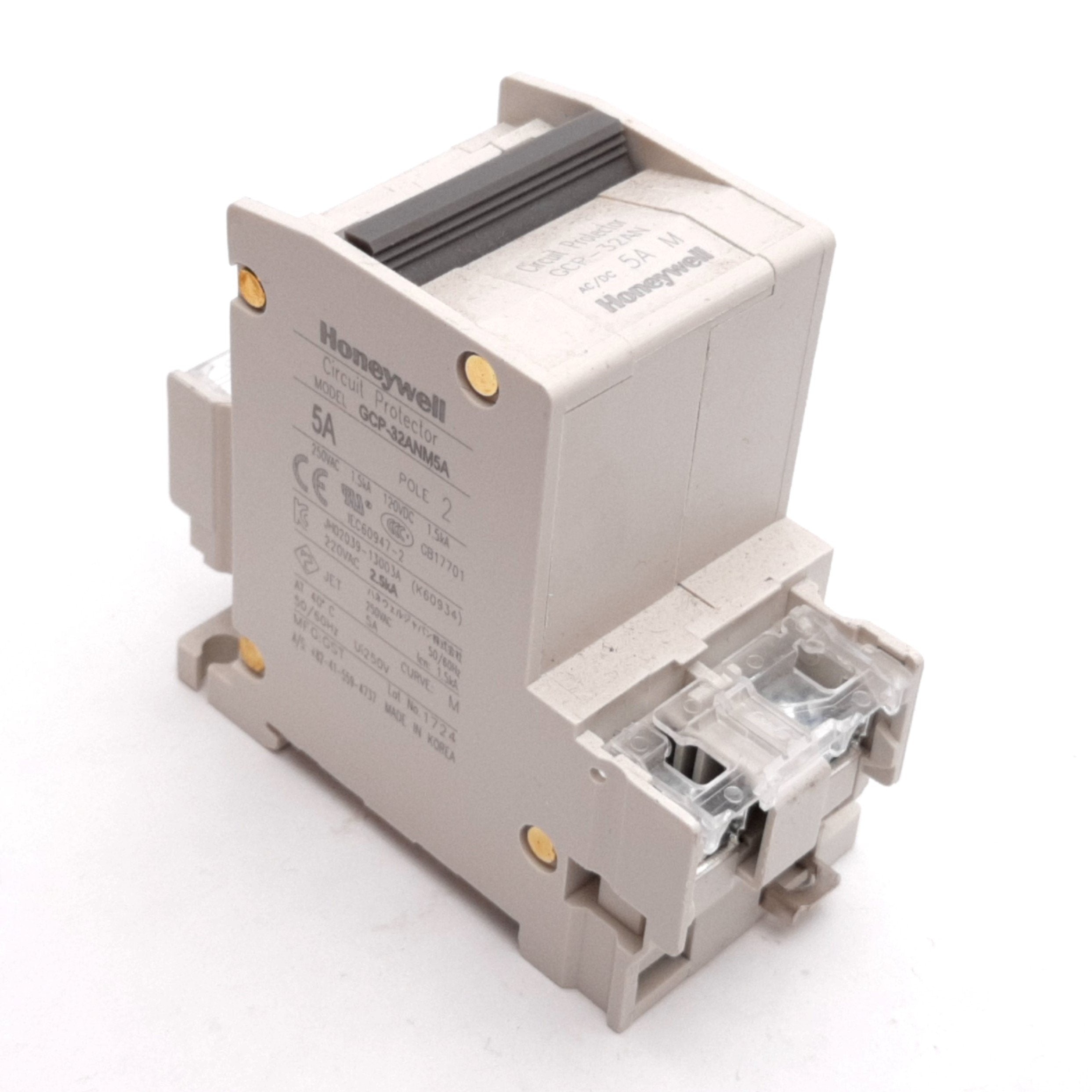 Honeywell GCP-32ANM5A Circuit Protector, 2-Pole, M-Curve, 5A 250VAC 12 ...