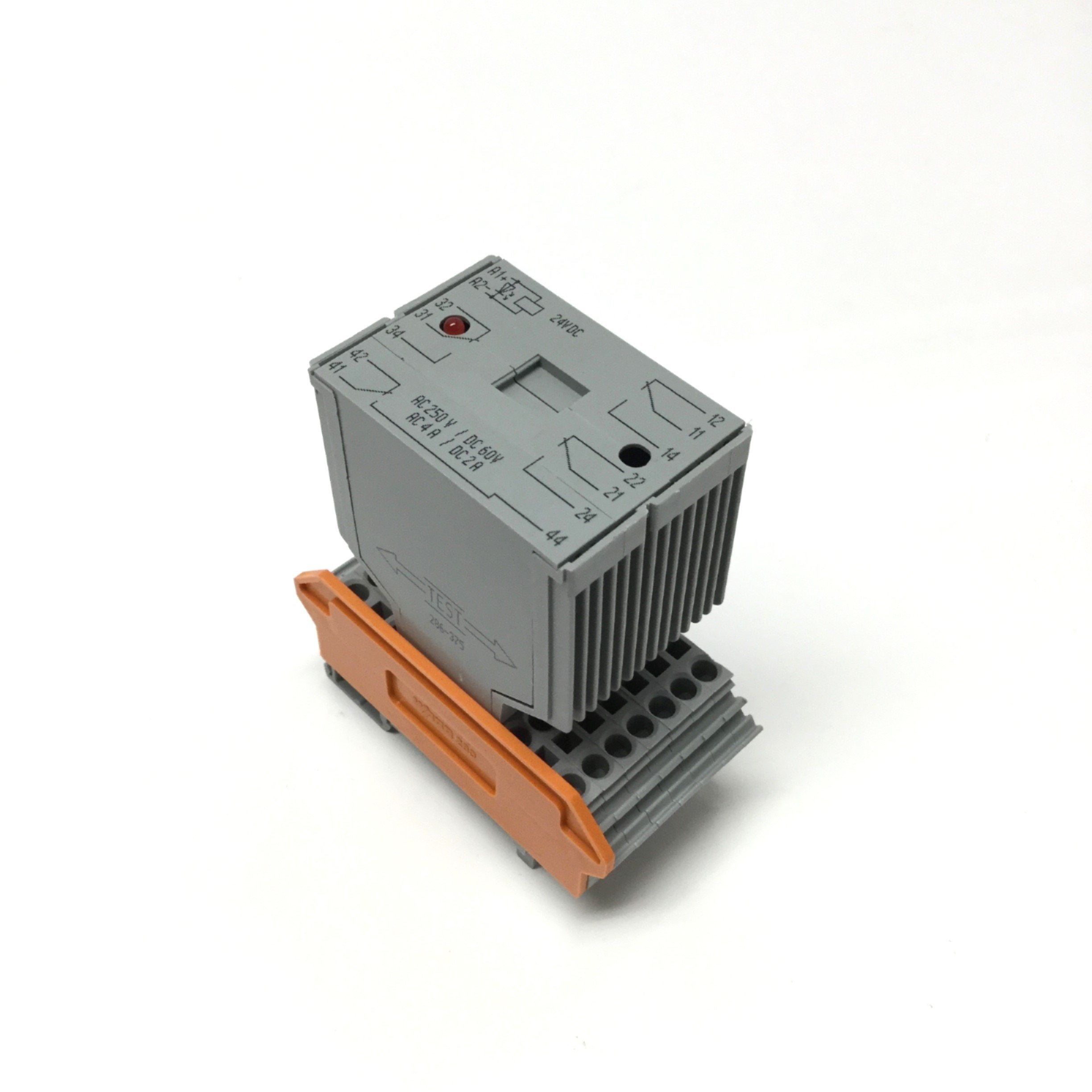 Wago 286-375 Plug-In Switching Relay Terminal Module 4PDT 4A, 24VDC Co ...