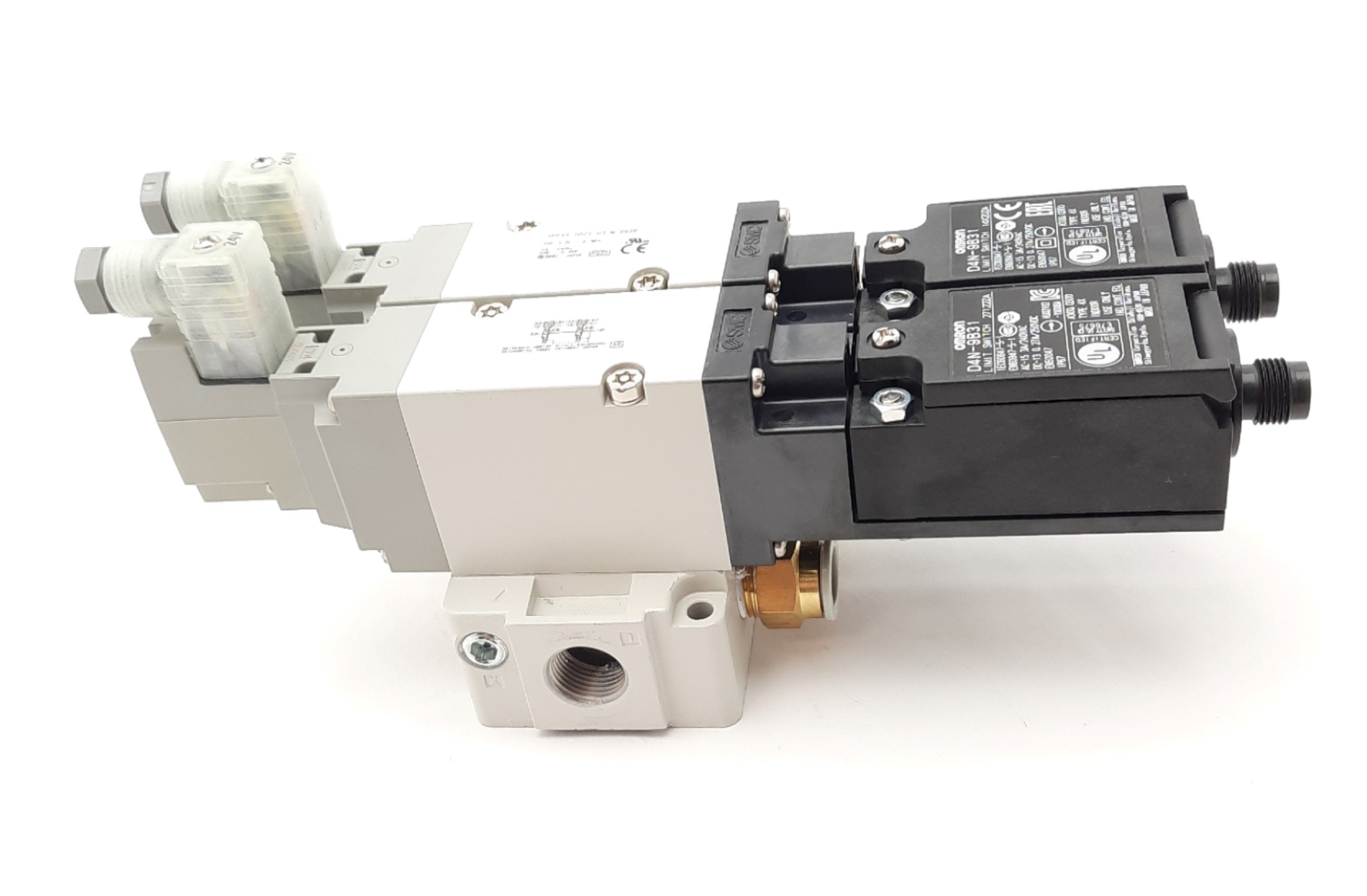 SMC VP544-5DZ1-03-M-X538 Dual Solenoid Valve Assembly w/ Manifold Base ...