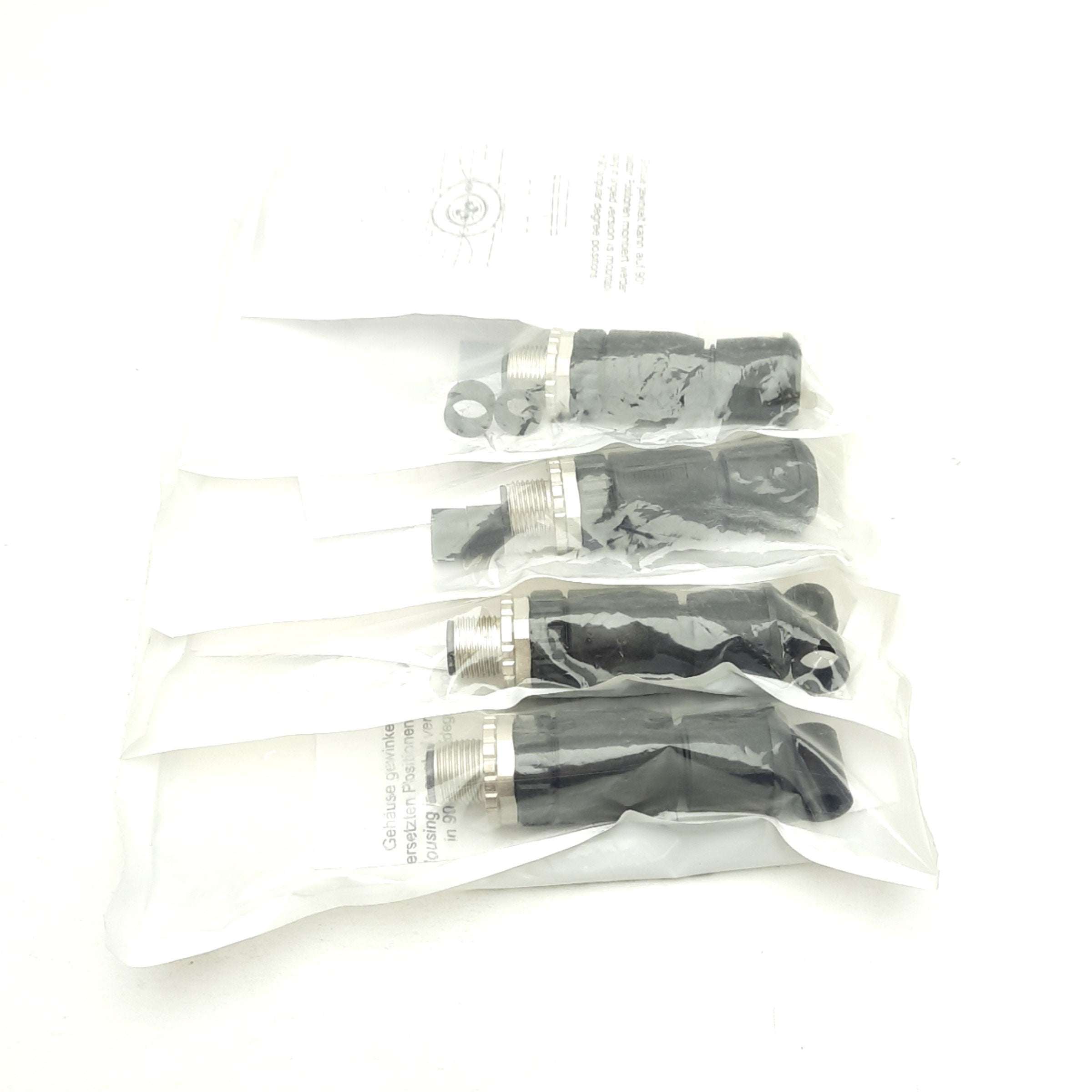 Lot of 4 Beckhoff ZS2000-2710 Plug Field Assembly, 5-Pin M12 Male, 60V ...