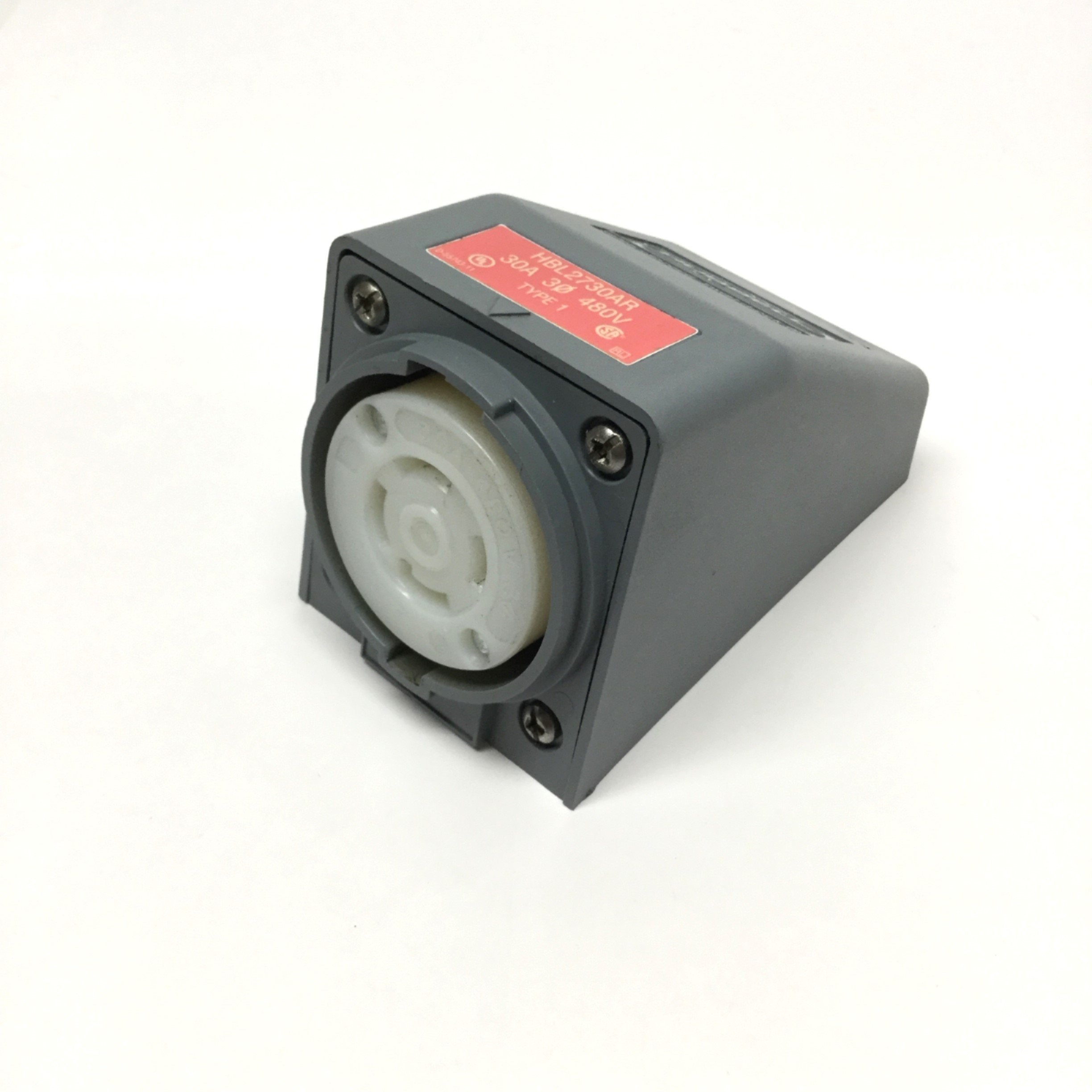 Hubbell HBL2730AR Twist-Lock Safety-Shroud Receptacle 30A 480VAC 3PH ...