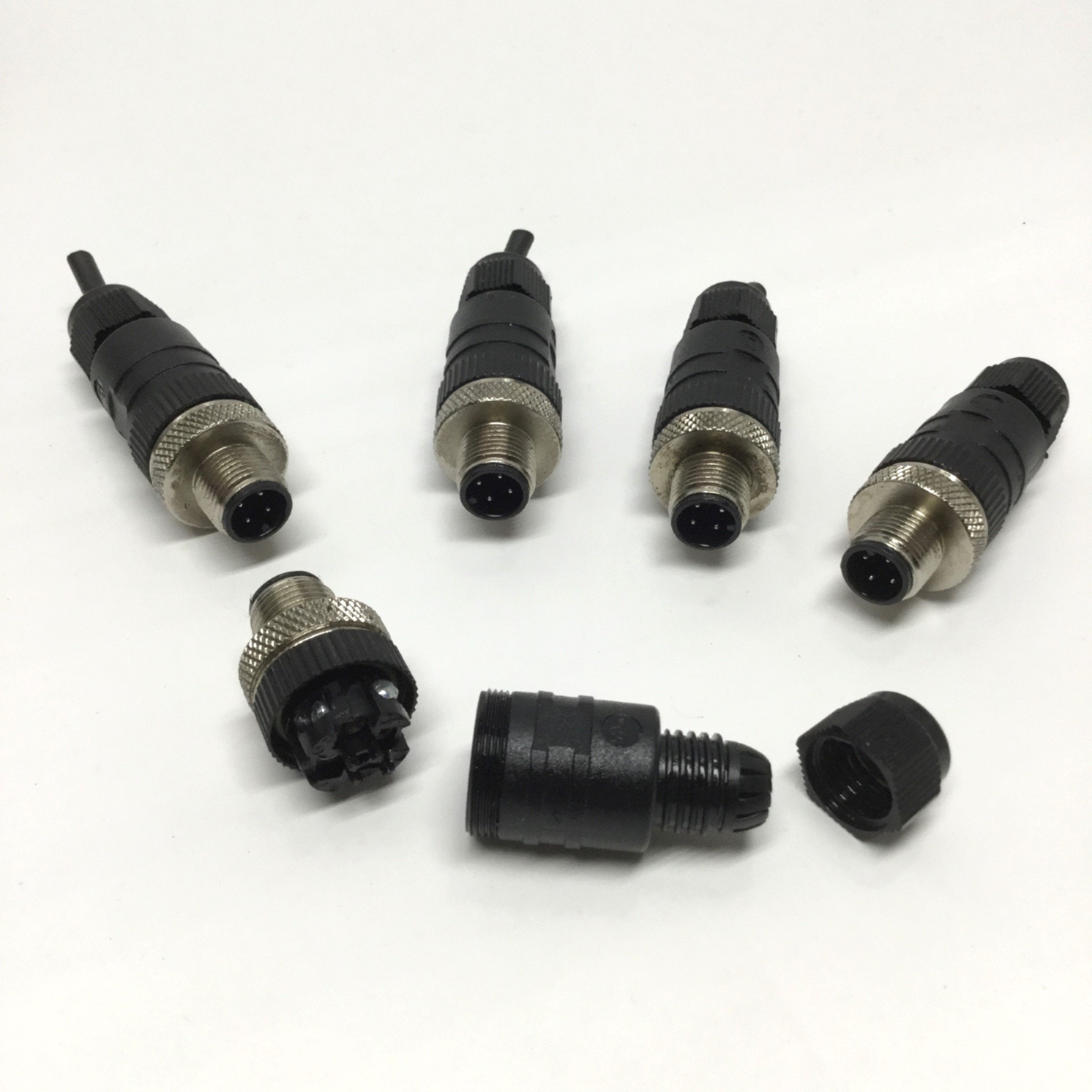 Lot of 5 Lumberg RSC 4/7 Field Attachable Sensor Cable Plug Connector ...