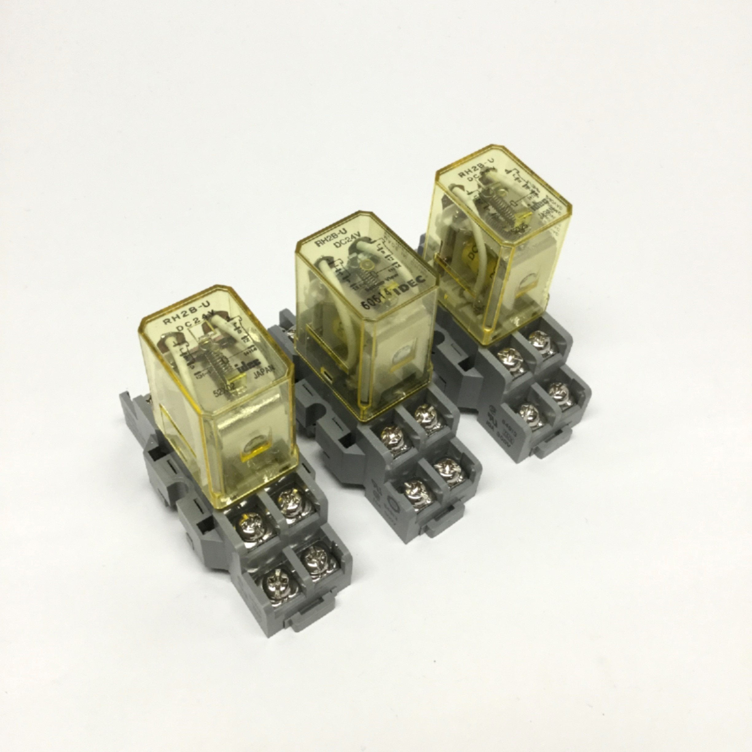 Lot of 3 Idec RH2B-U Ice Cube Control Relay 24VDC Coil, DPDT 10A 240VA ...